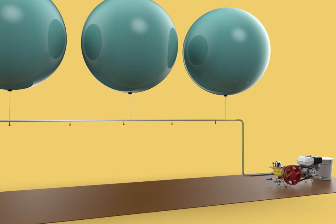 Hydrogen Helium Balloon Pesticide Sprayer Agricultural Farms - 3D Model ...