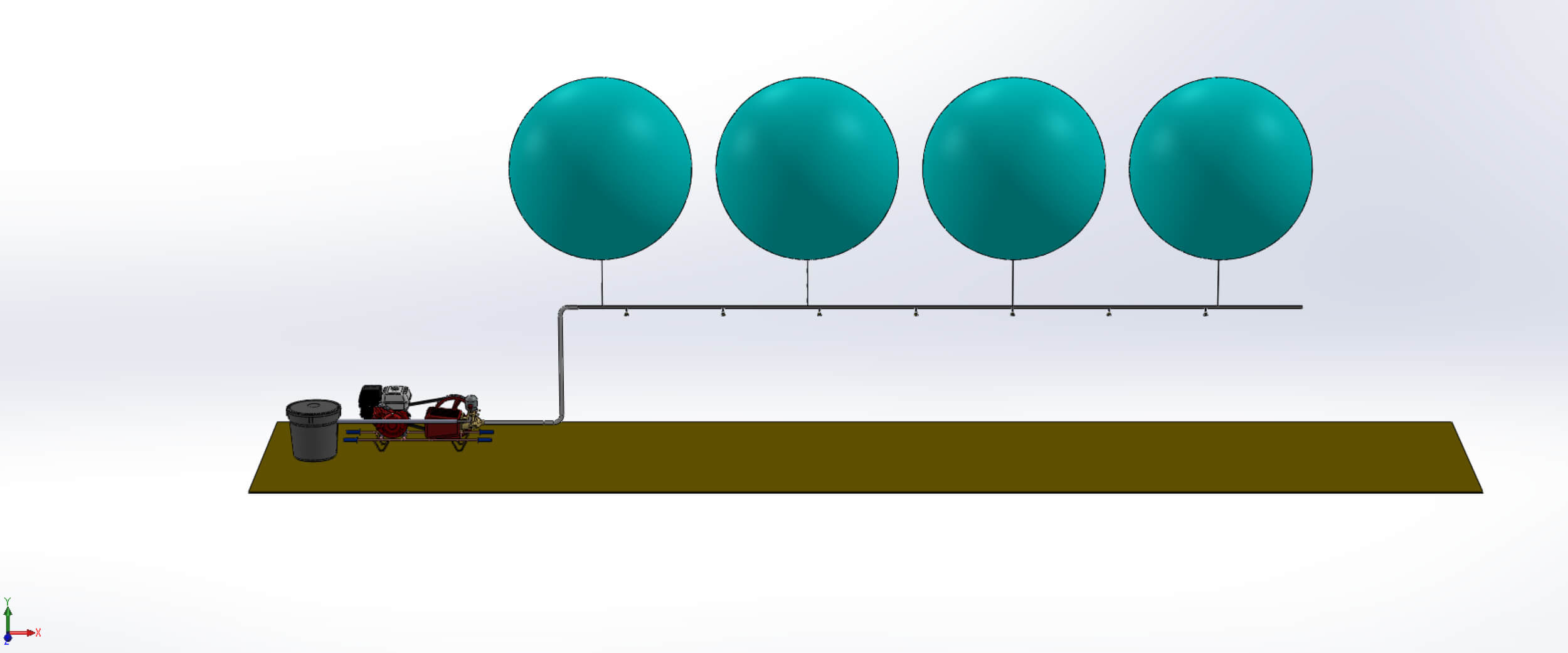 Hydrogen Helium Balloon Pesticide Sprayer Agricultural Farms - 3D Model ...