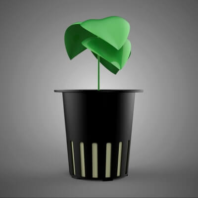 Hydroponic Aeroponic Seedling Tree Sprout Stem Plant Net Pot - 3D Model ...