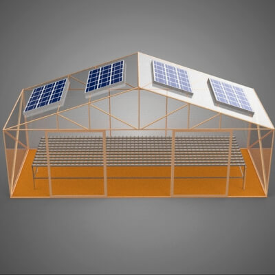 Indoor Solar Panel Hydroponic Greenhouse Glasshouse Garden - 3D Model ...