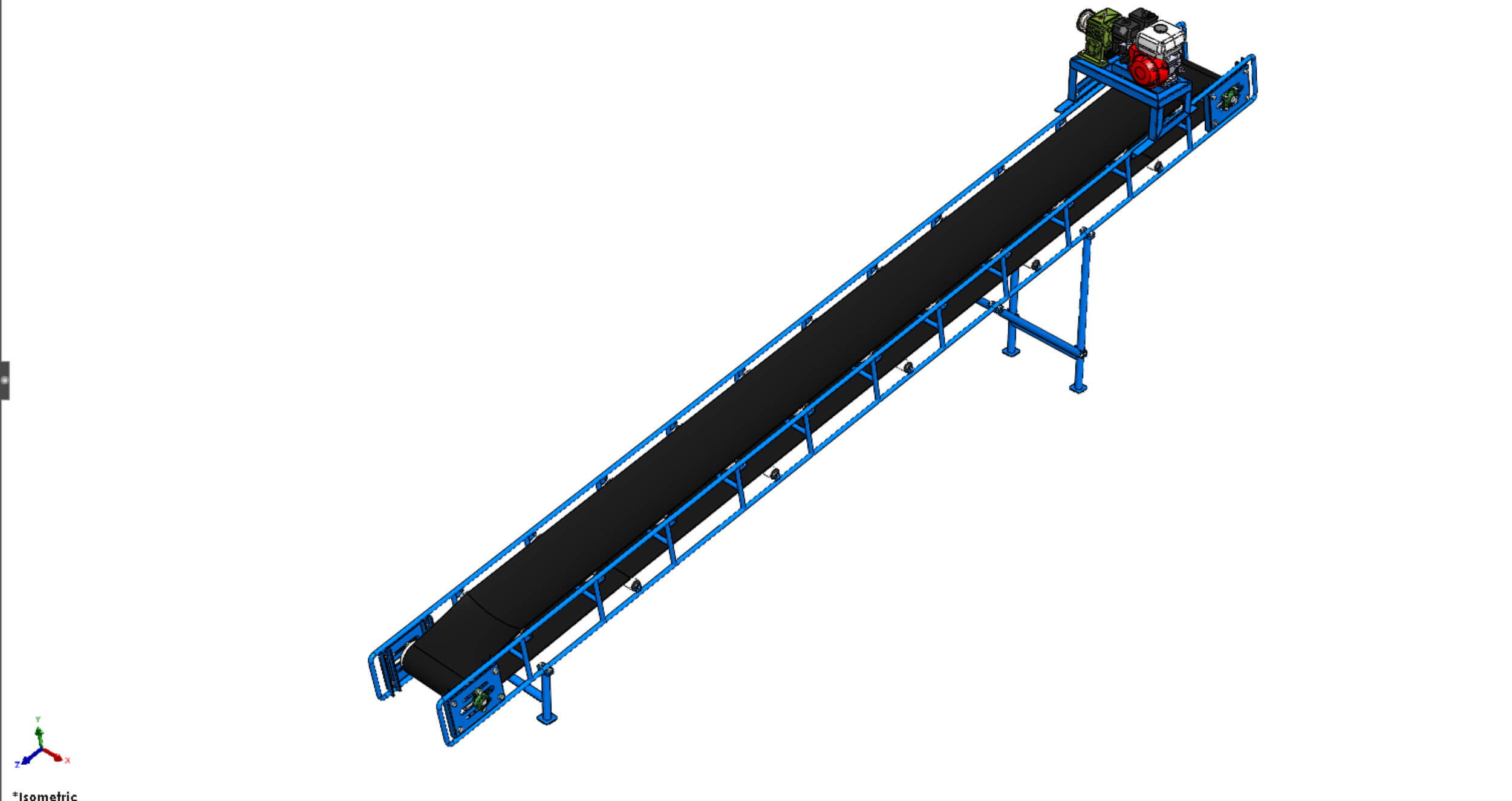 Industrial Carrier Belt Conveyor - 3D Model by surf3d