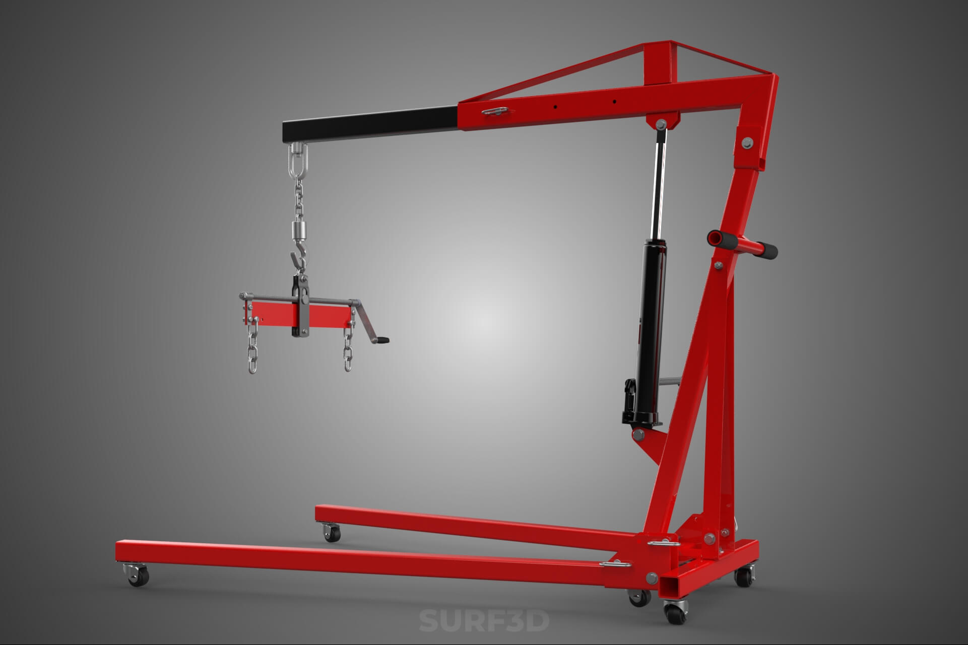 Jack Engine Crane Hoist Lifting Leveler Balancer Stabilizer - 3D Model ...