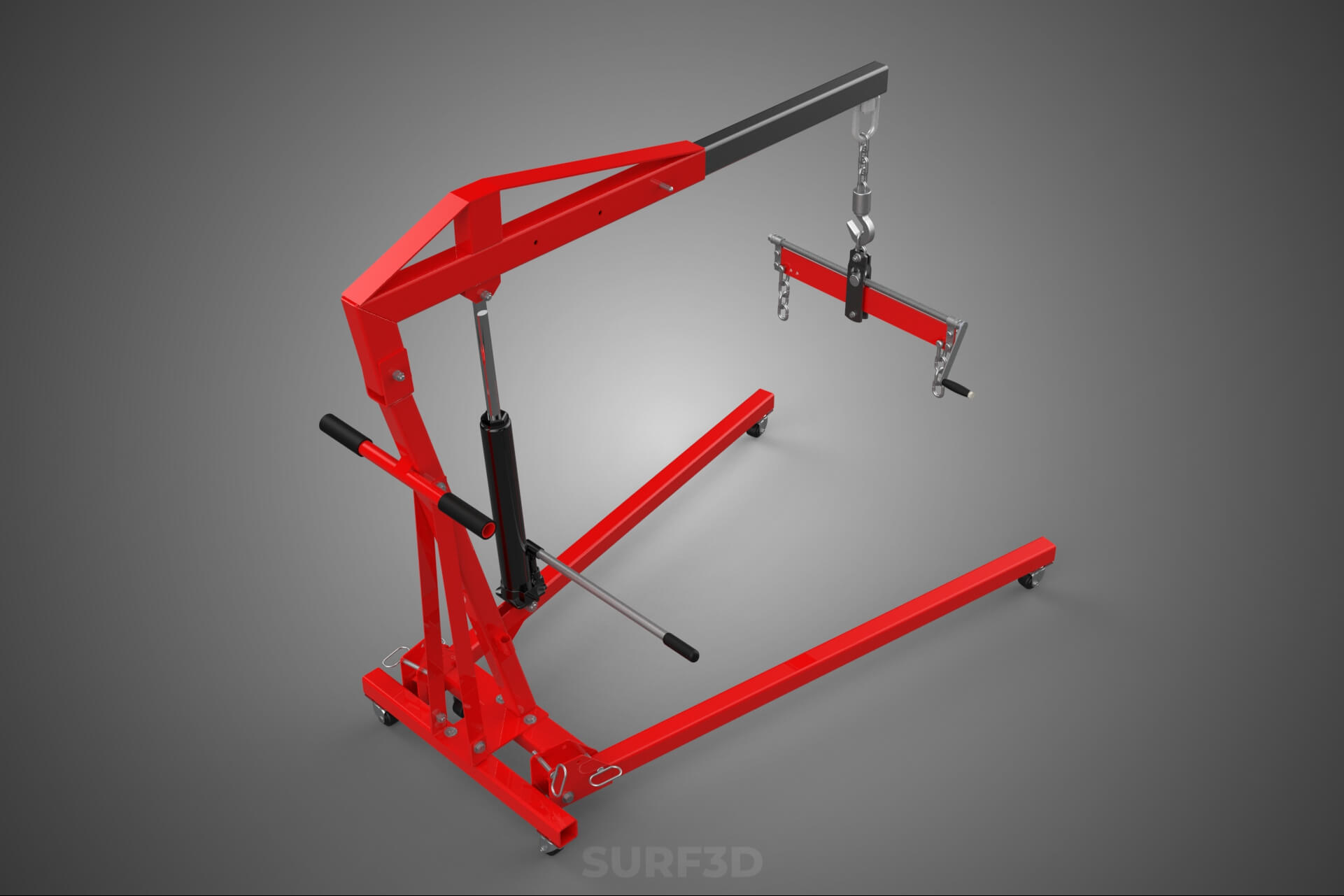 Jack Engine Crane Hoist Lifting Leveler Balancer Stabilizer - 3D Model ...