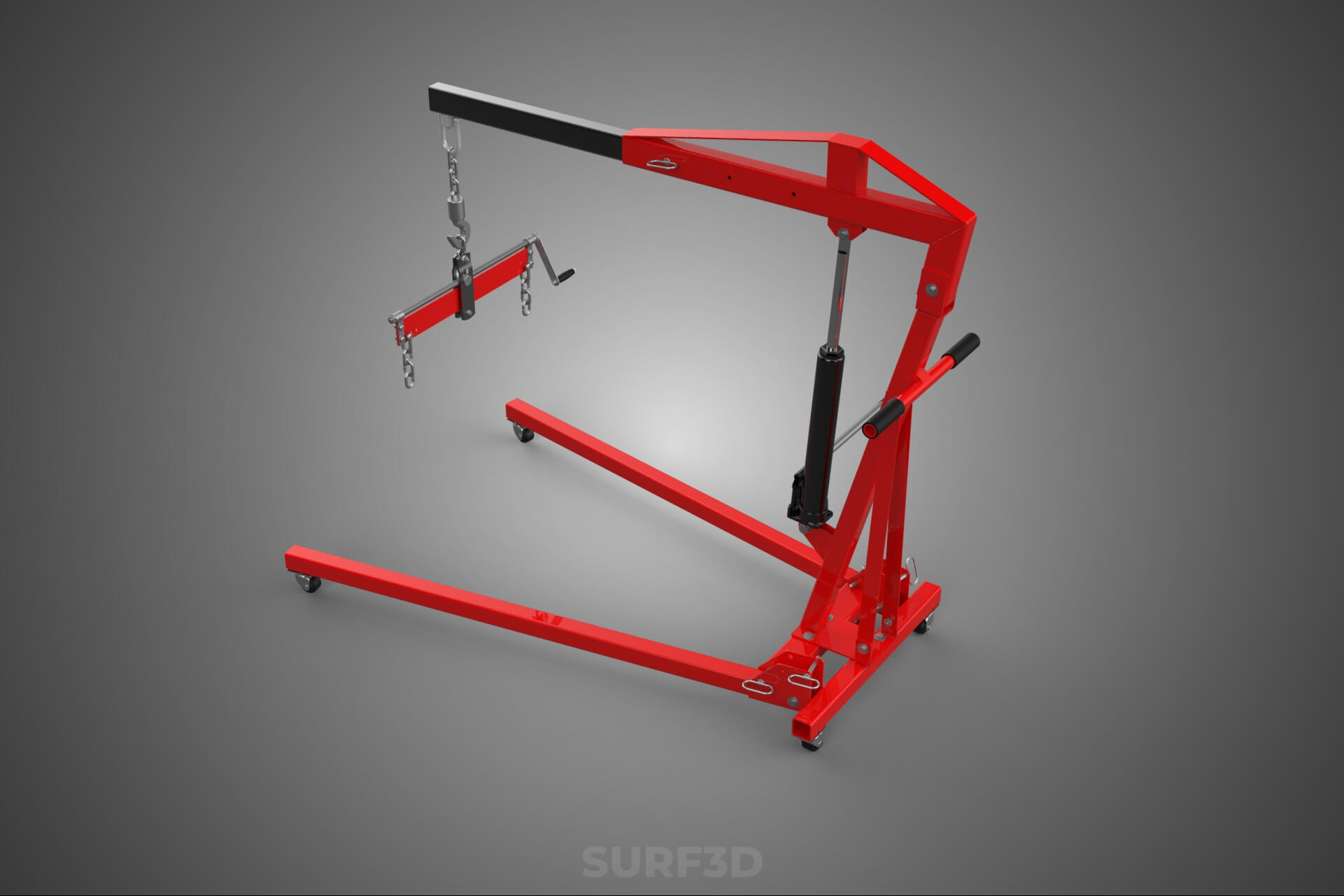 Jack Engine Crane Hoist Lifting Leveler Balancer Stabilizer - 3D Model ...