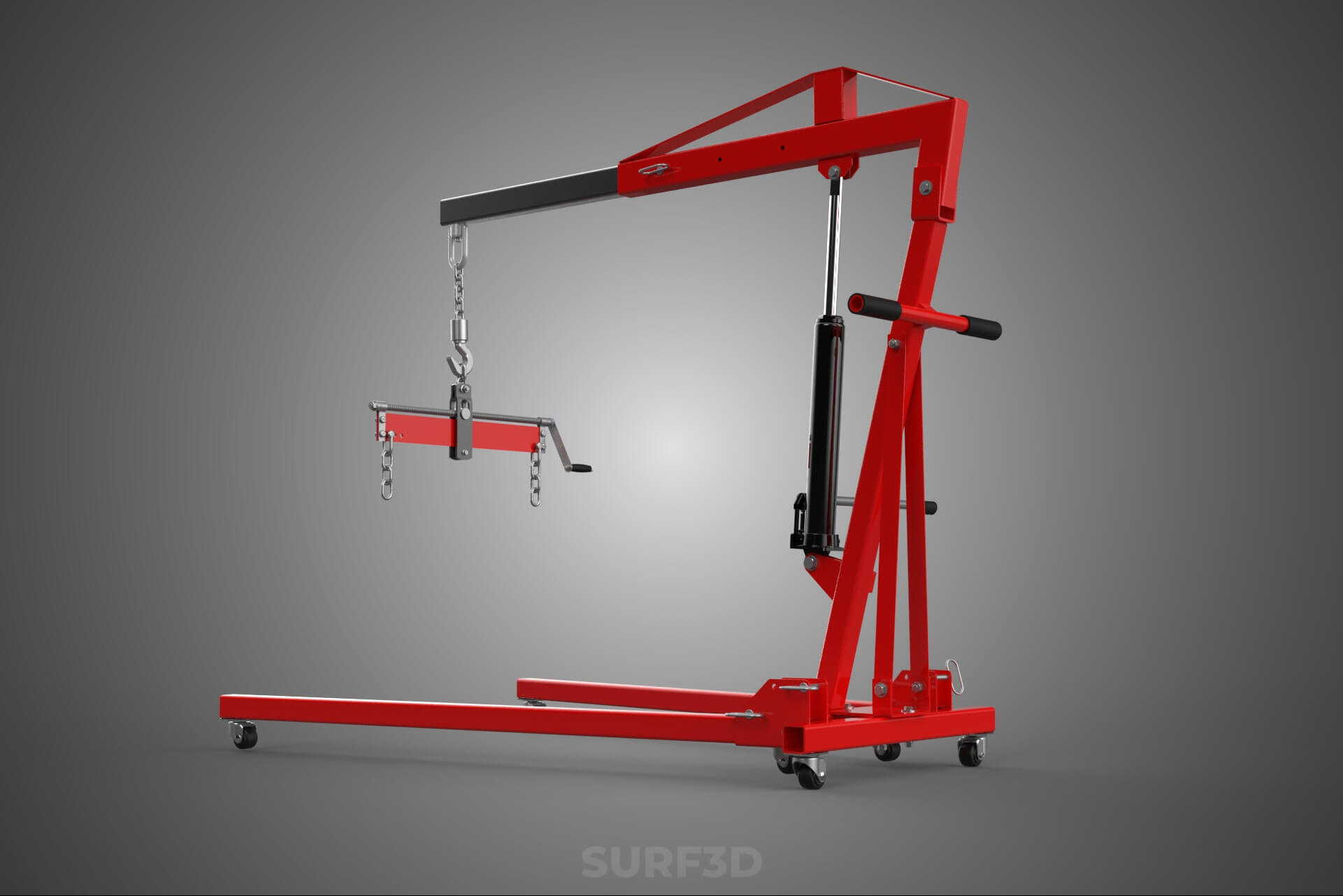 Jack Engine Crane Hoist Lifting Leveler Balancer Stabilizer - 3D Model ...