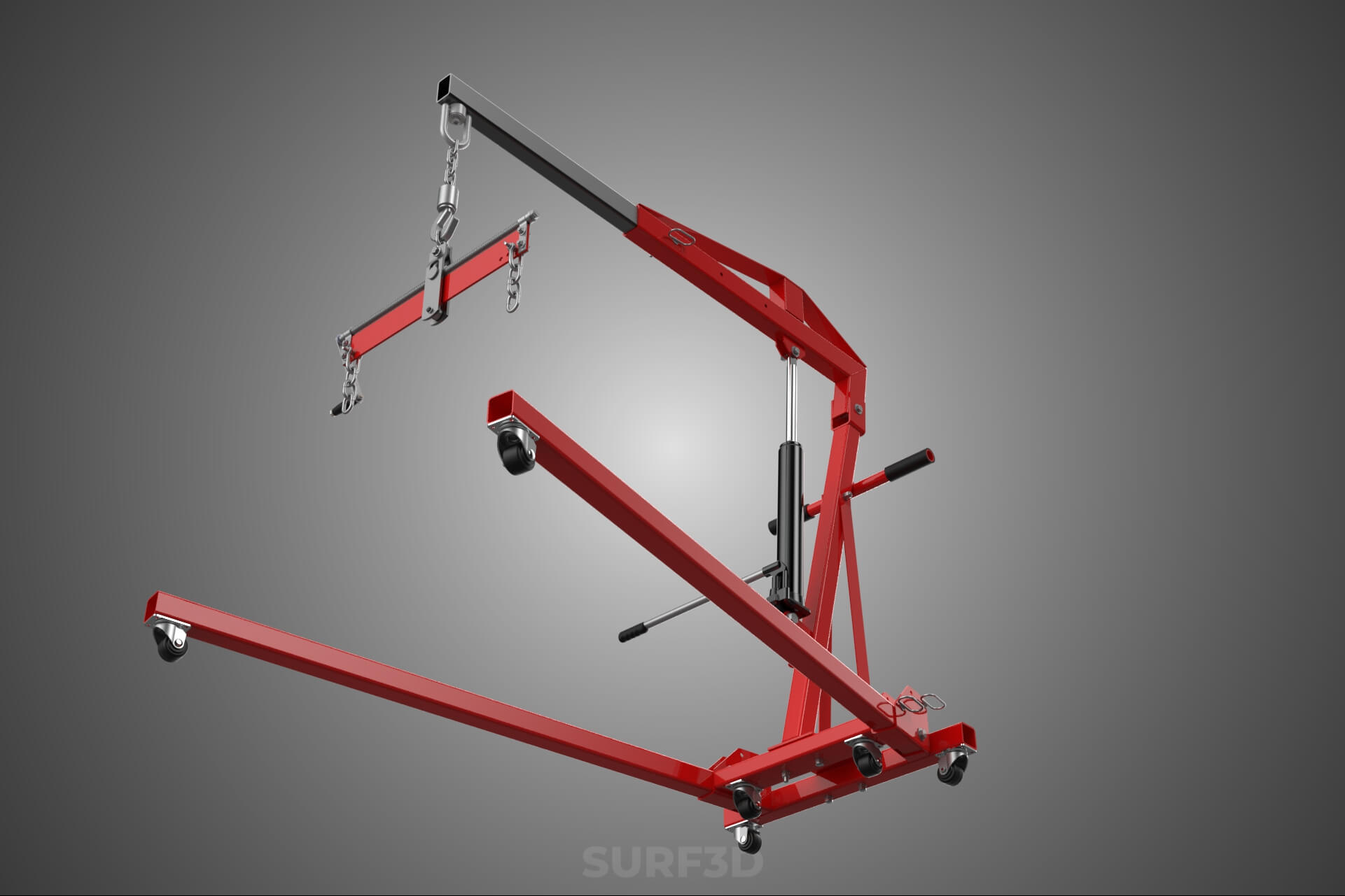 Jack Engine Crane Hoist Lifting Leveler Balancer Stabilizer - 3D Model ...