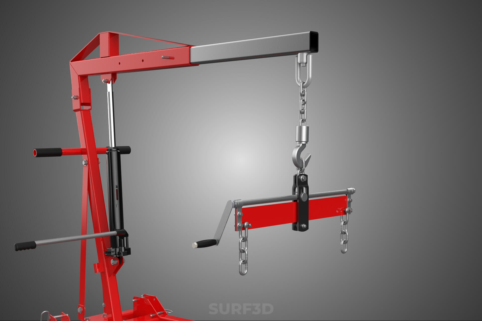 Jack Engine Crane Hoist Lifting Leveler Balancer Stabilizer - 3D Model ...