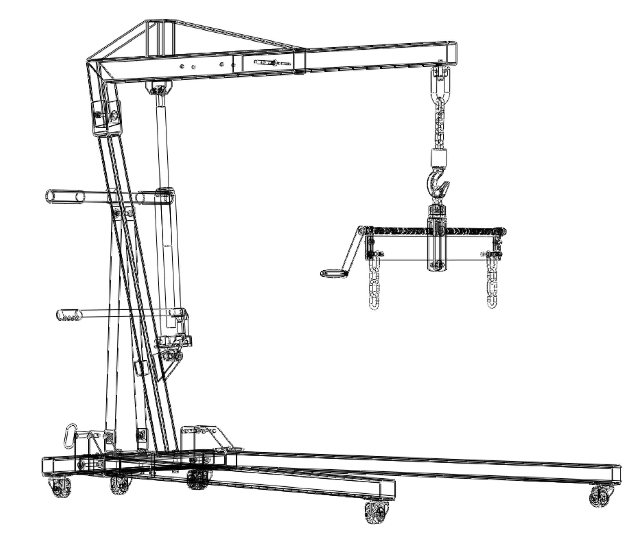 Jack Engine Crane Hoist Lifting Leveler Balancer Stabilizer - 3D Model ...