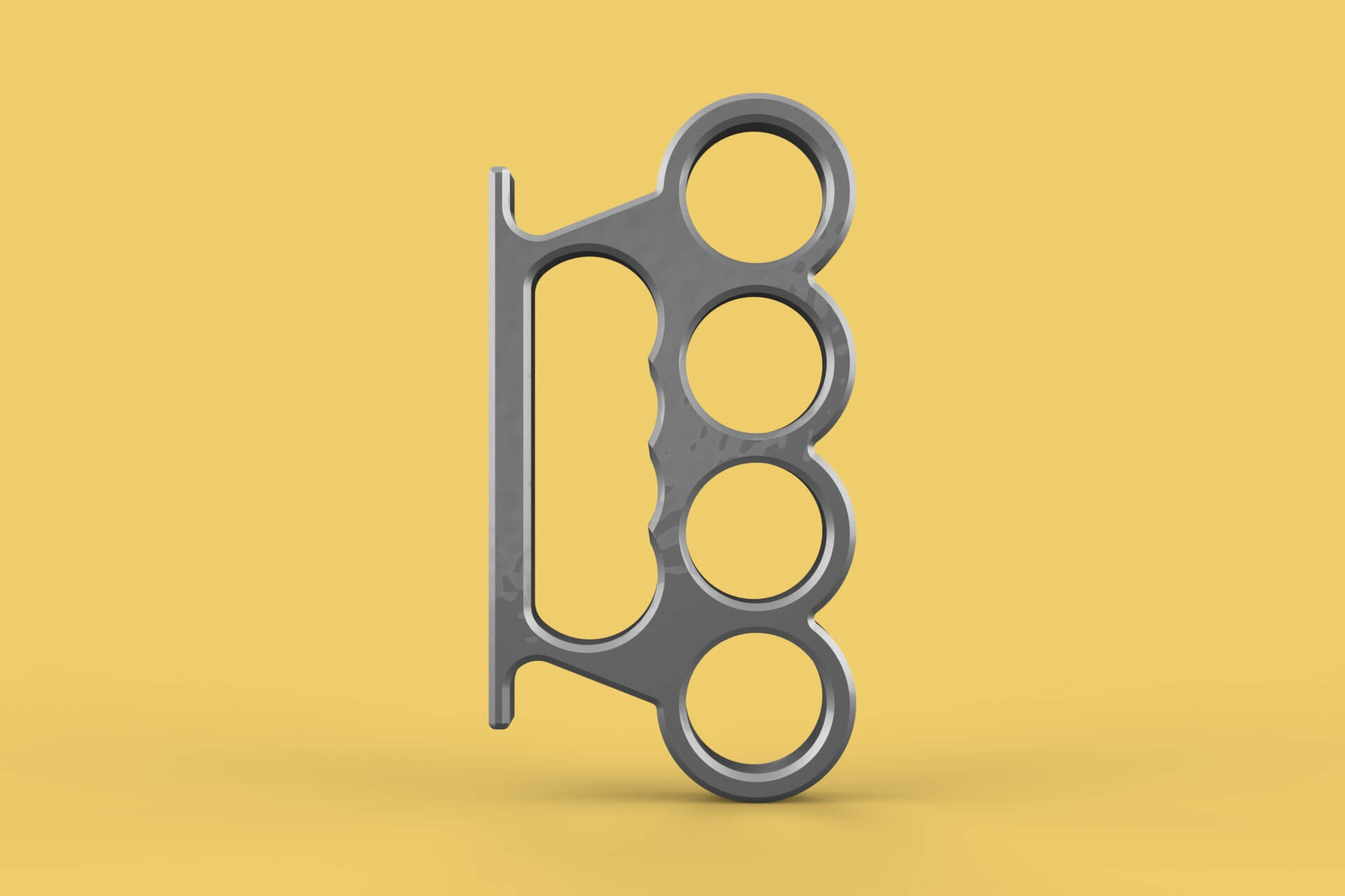 Knuckle Duster Self Defense Brass Knuckles Fist Load Grip - 3D Model by ...