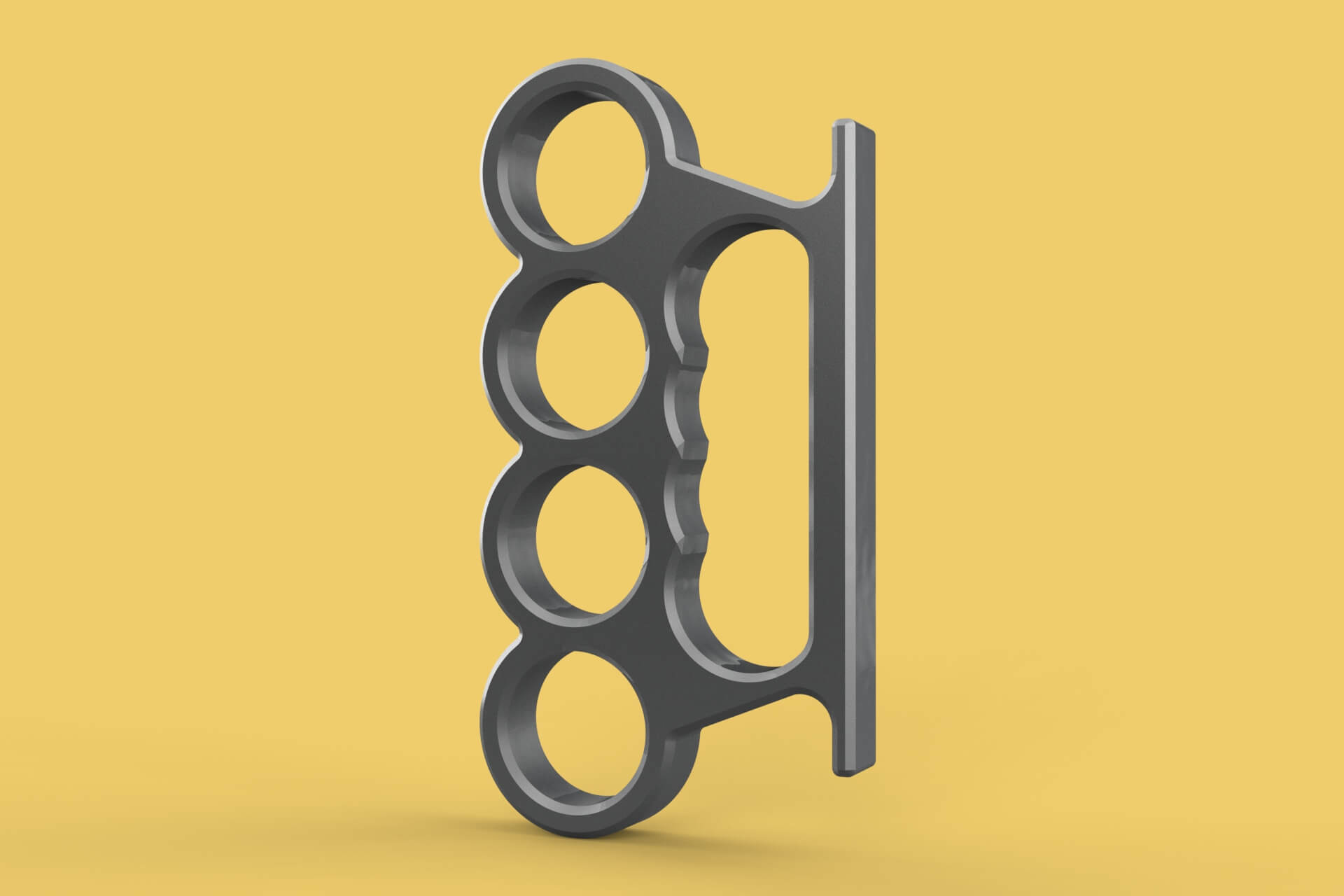 Knuckle Duster Self Defense Brass Knuckles Fist Load Grip - 3D Model by ...