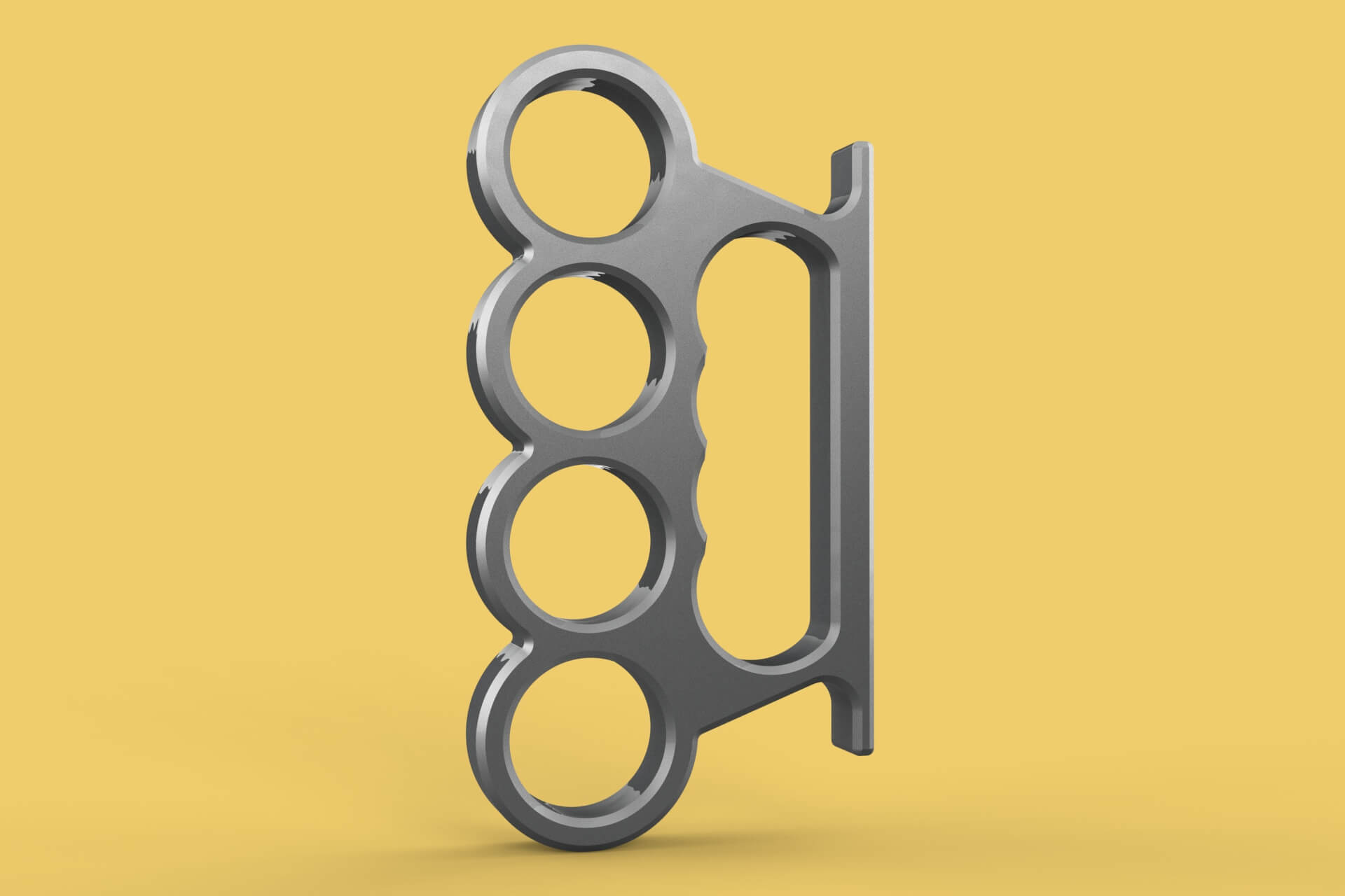 Knuckle Duster Self Defense Brass Knuckles Fist Load Grip - 3D Model by ...