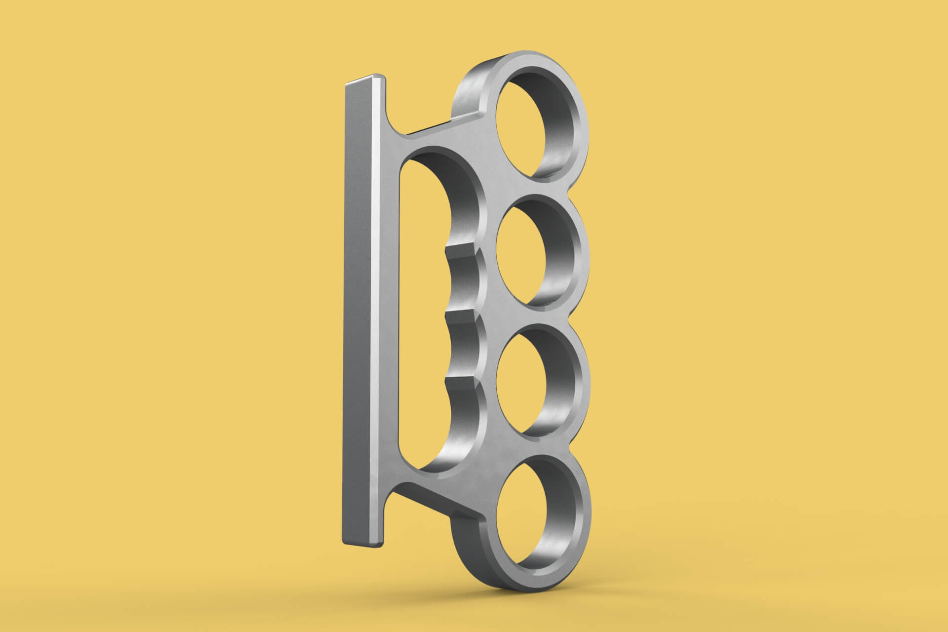 Knuckle Duster Self Defense Brass Knuckles Fist Load Grip - 3D Model by ...