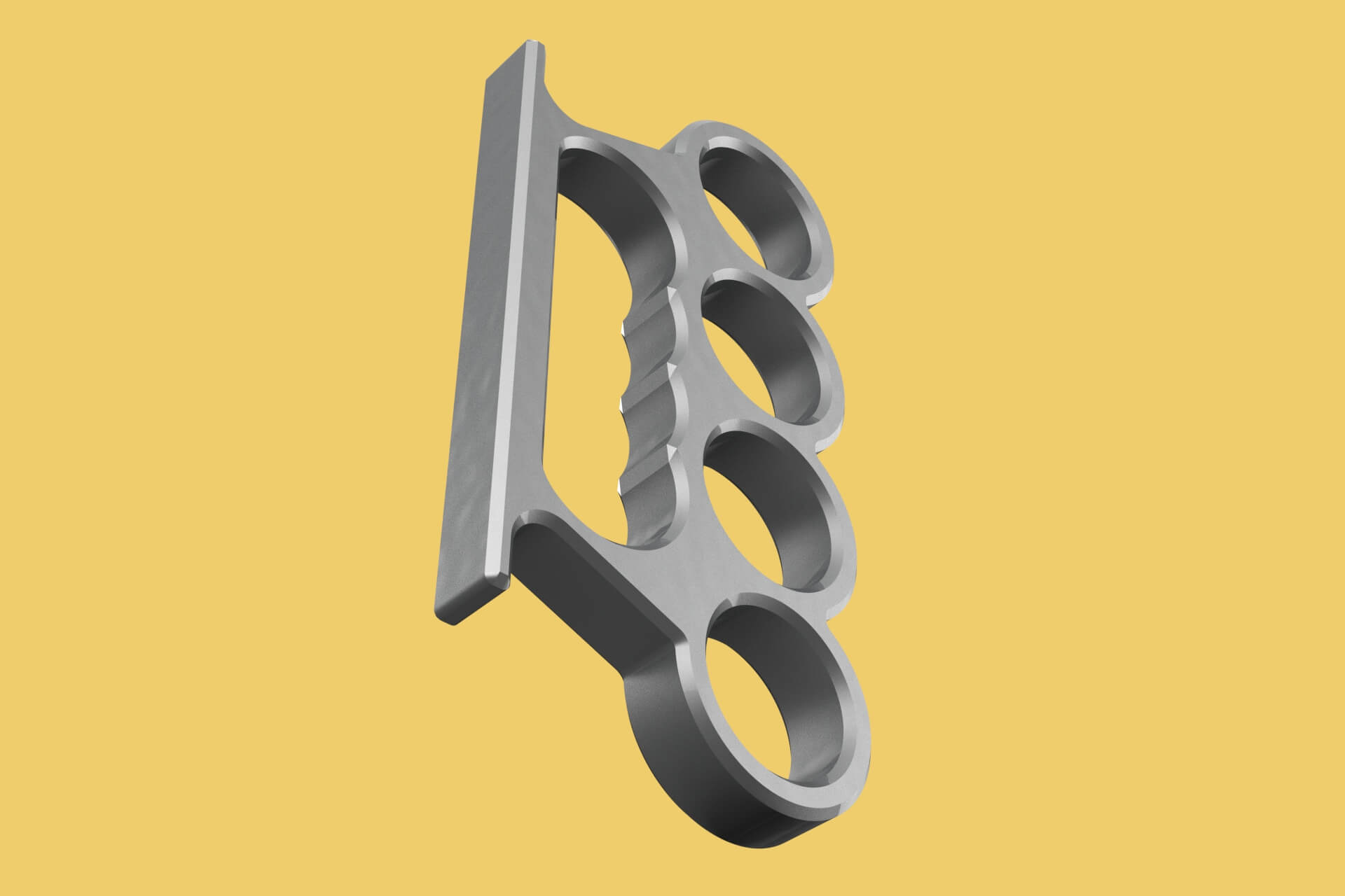 Knuckle Duster Self Defense Brass Knuckles Fist Load Grip - 3D Model by ...