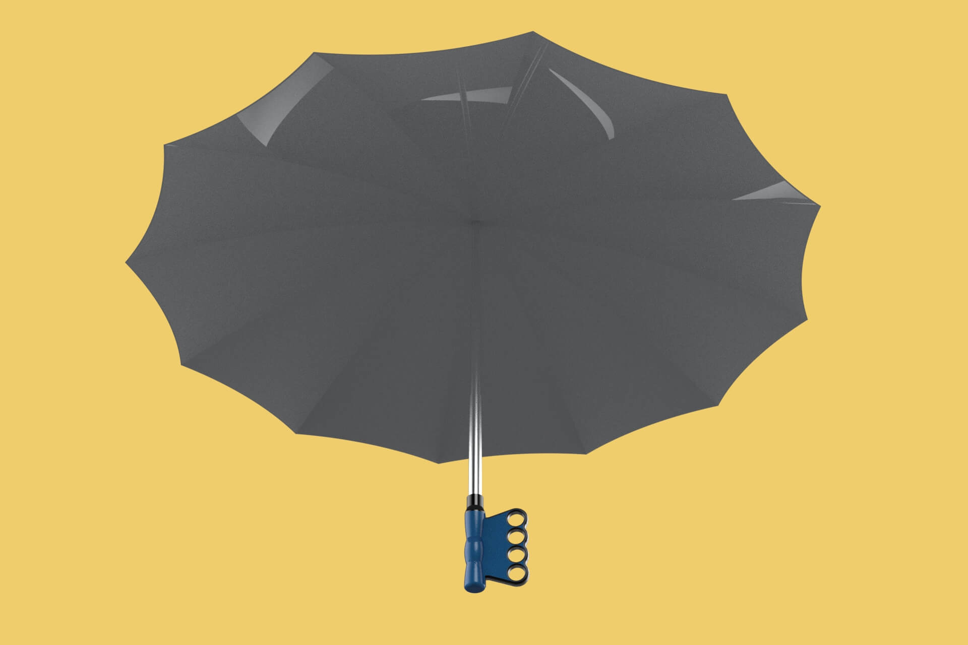 Knuckle Safe Umbrella Finger Hole Grip Texting in The Rain - 3D Model ...