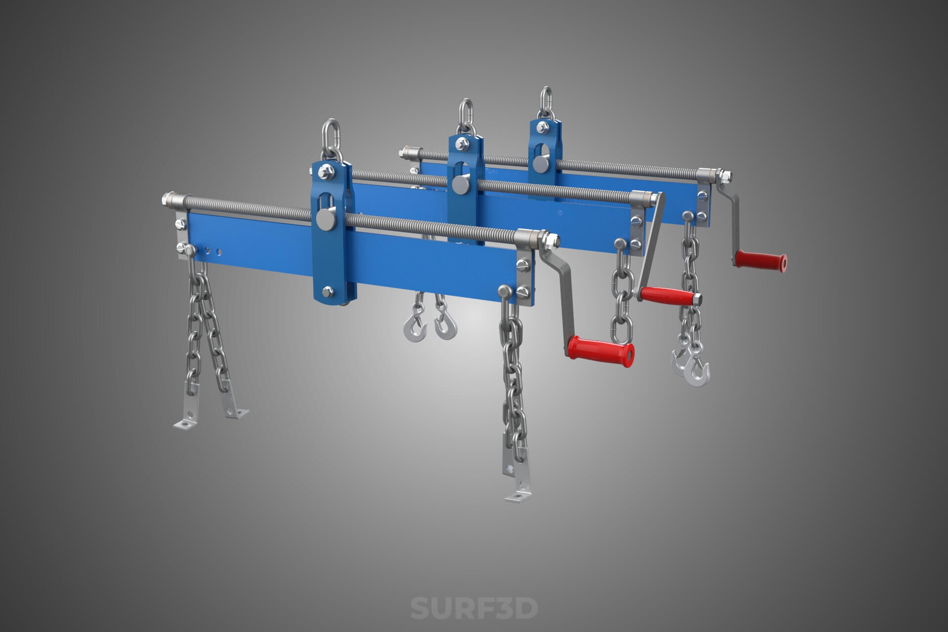 Leveler Balancer Stabilizer Load Engine Hoist Crane Shop Rig - 3D Model ...