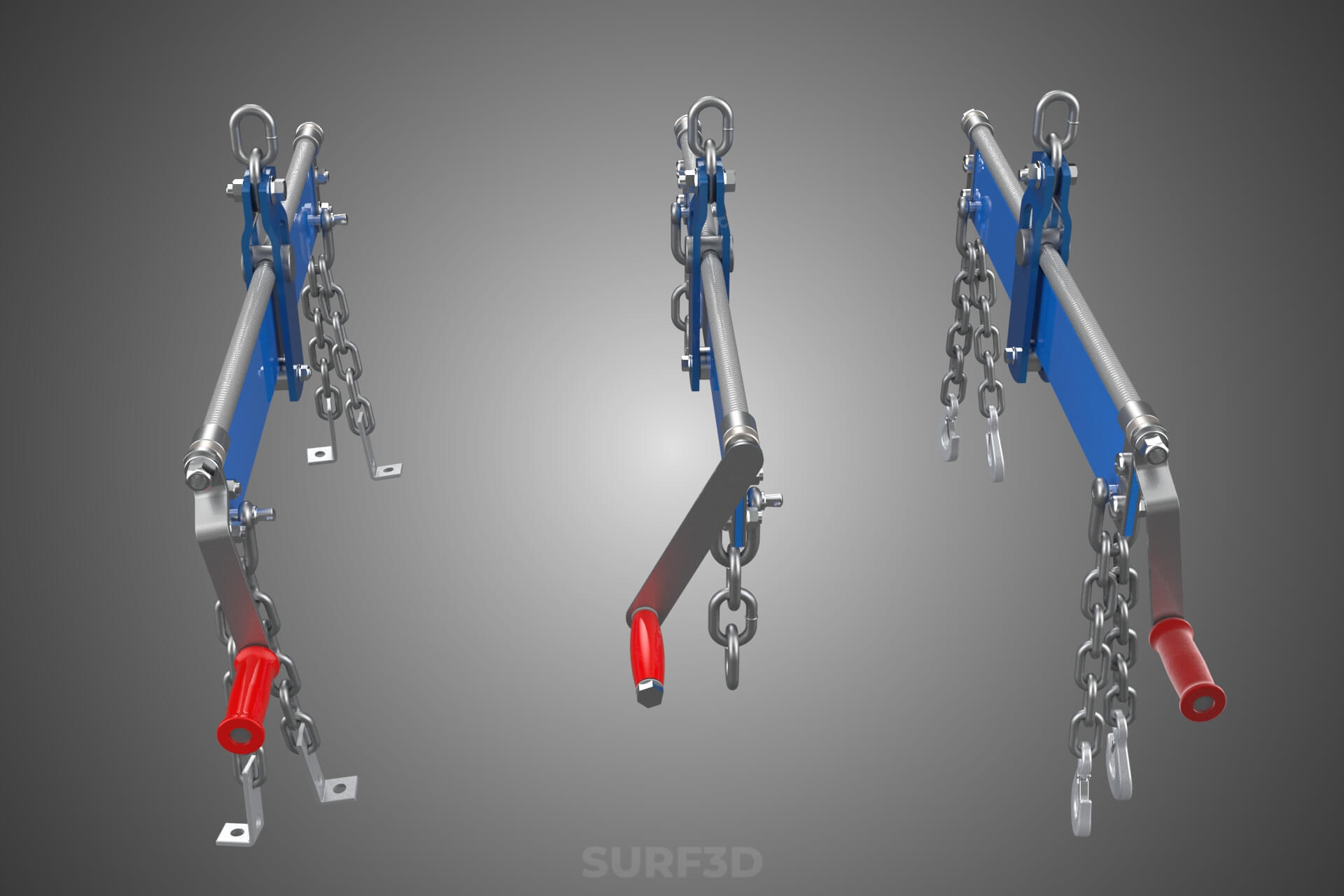 Leveler Balancer Stabilizer Load Engine Hoist Crane Shop Rig - 3D Model ...