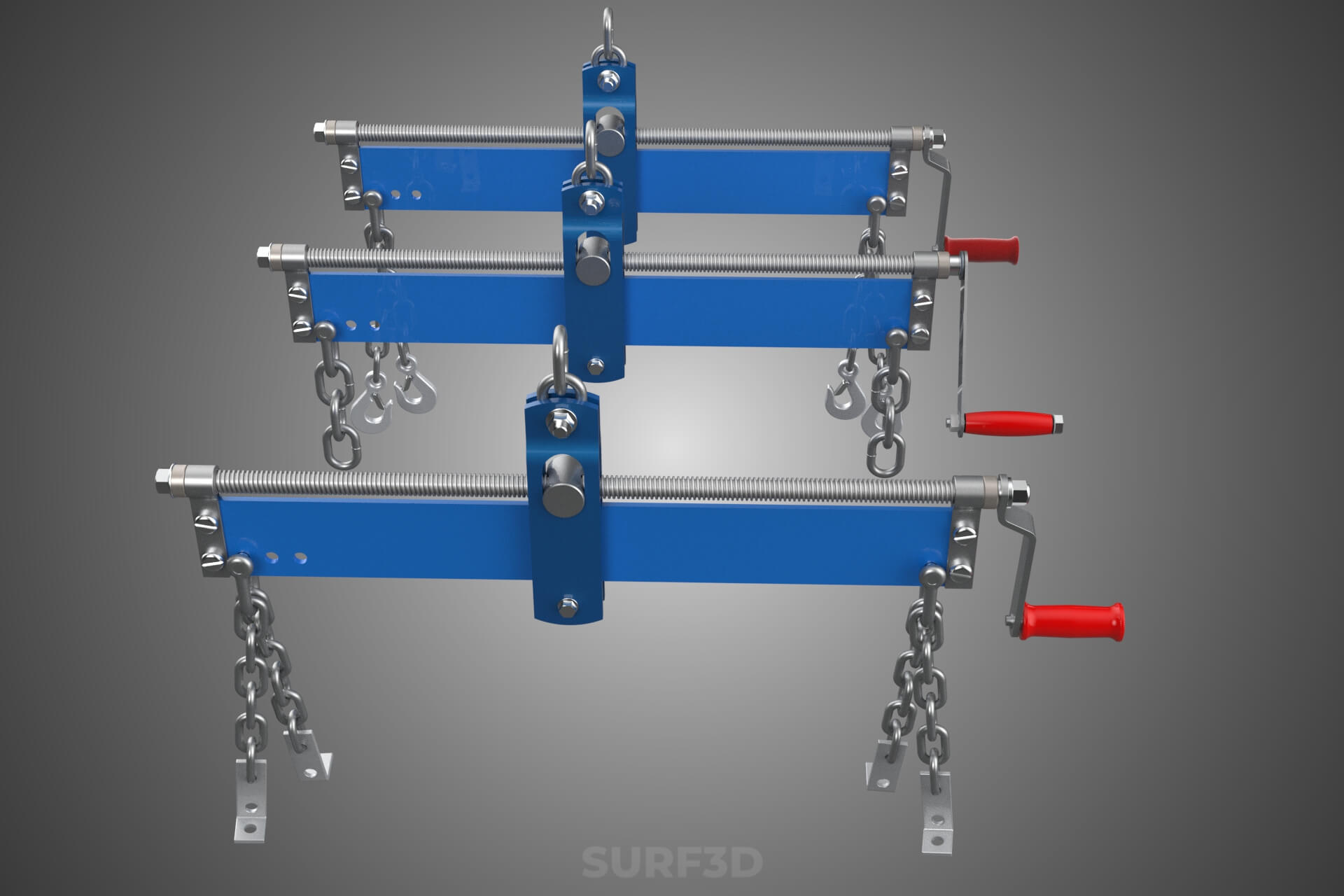 Leveler Balancer Stabilizer Load Engine Hoist Crane Shop Rig - 3D Model ...