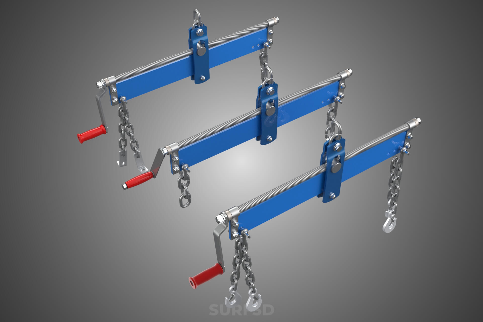 Leveler Balancer Stabilizer Load Engine Hoist Crane Shop Rig - 3D Model ...