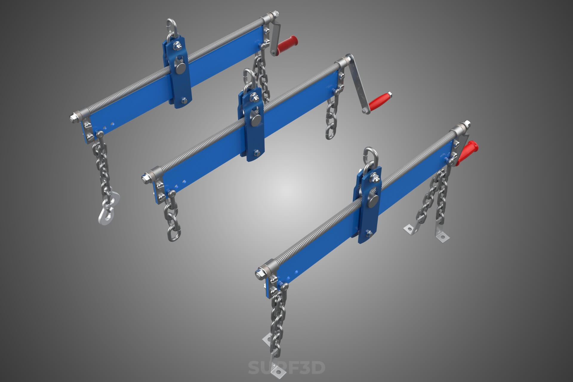 Leveler Balancer Stabilizer Load Engine Hoist Crane Shop Rig - 3D Model ...