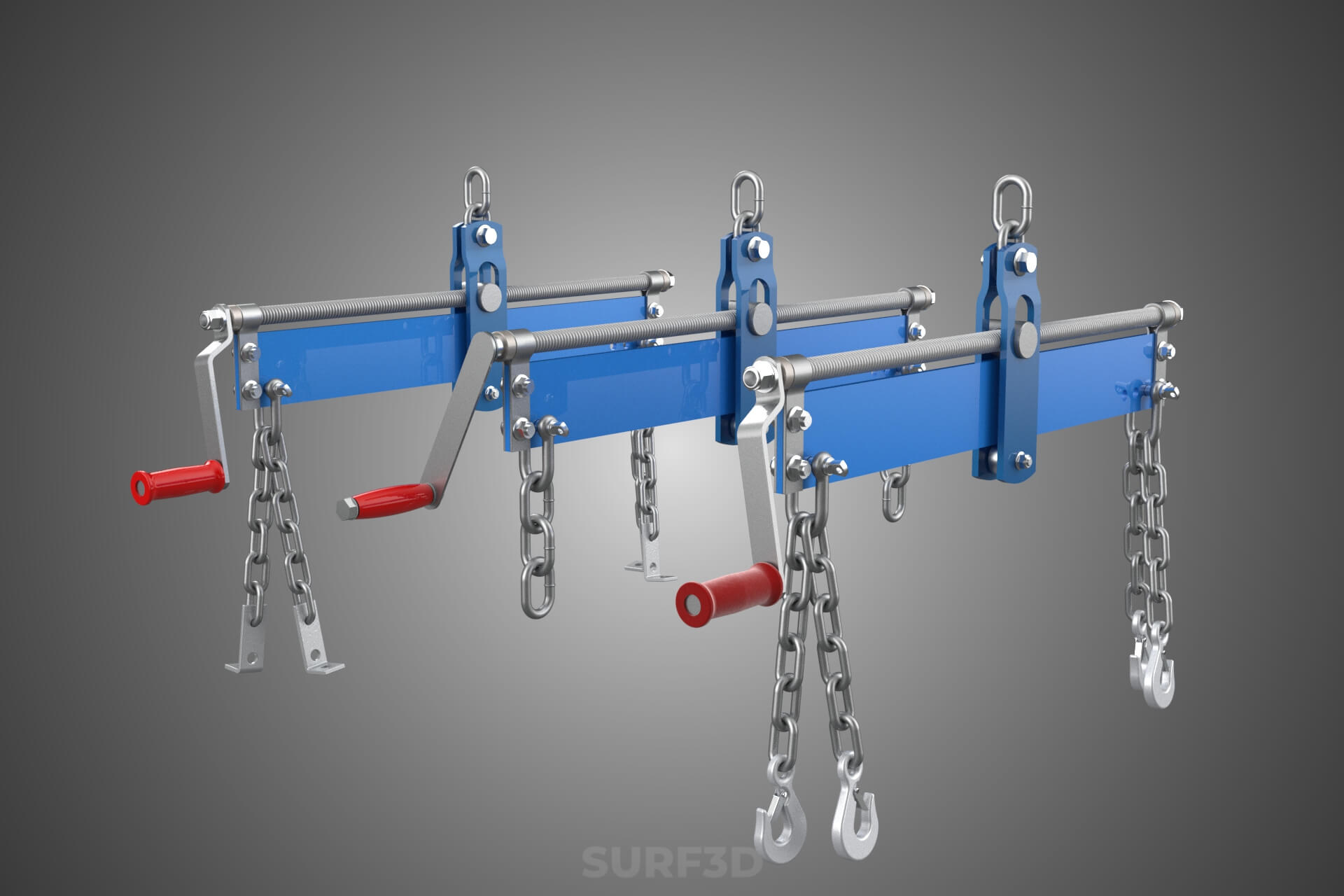 Leveler Balancer Stabilizer Load Engine Hoist Crane Shop Rig - 3D Model ...