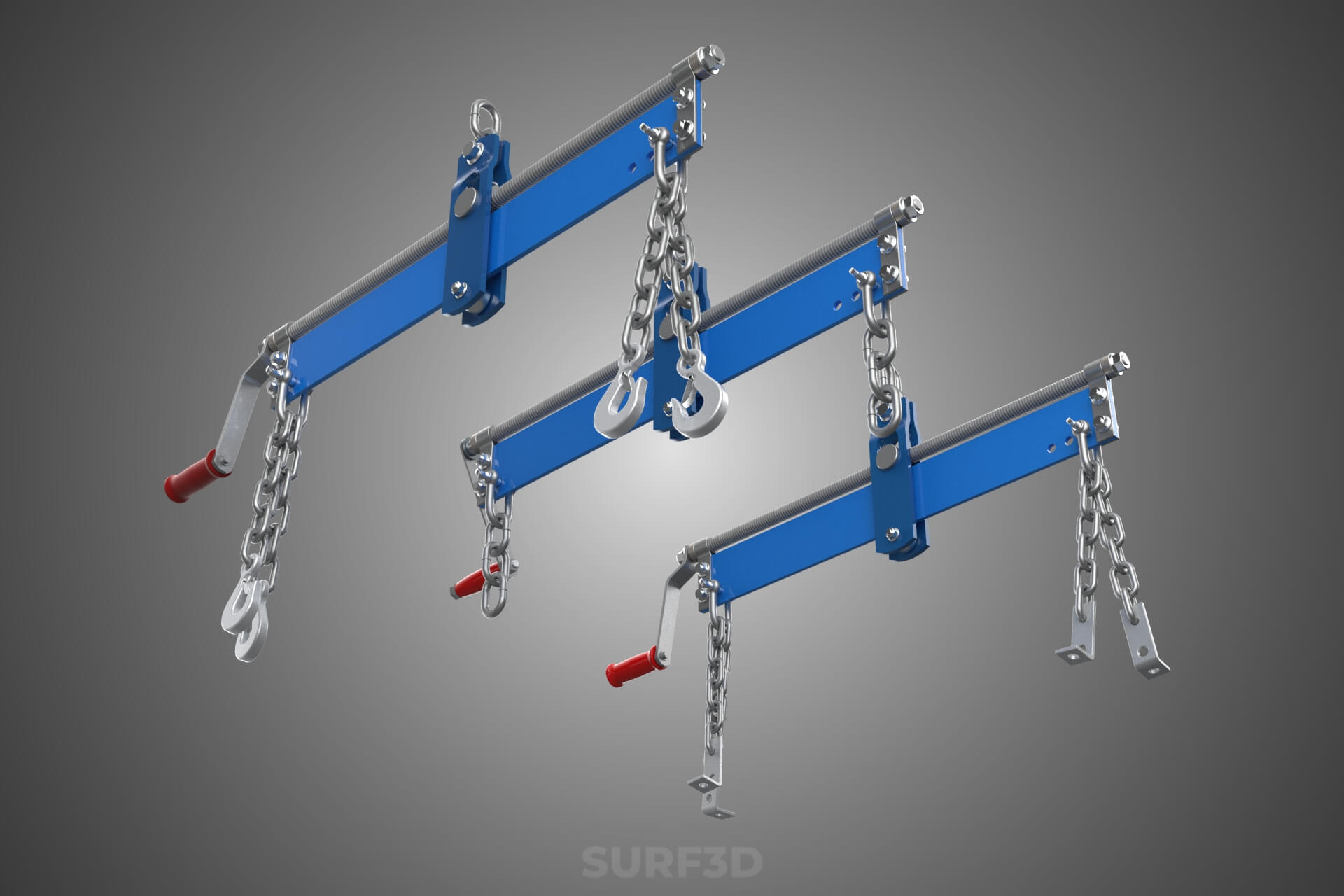 Leveler Balancer Stabilizer Load Engine Hoist Crane Shop Rig - 3D Model ...
