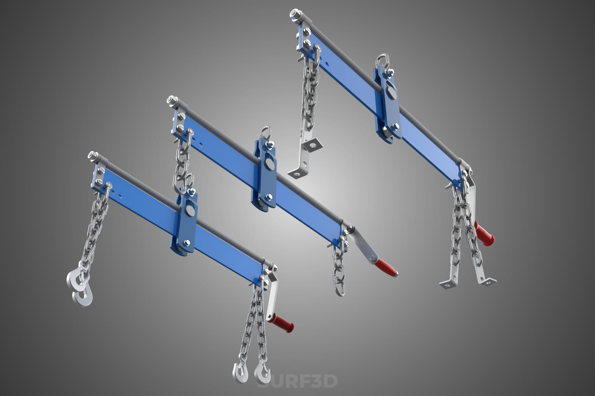 Leveler Balancer Stabilizer Load Engine Hoist Crane Shop Rig - 3D Model ...