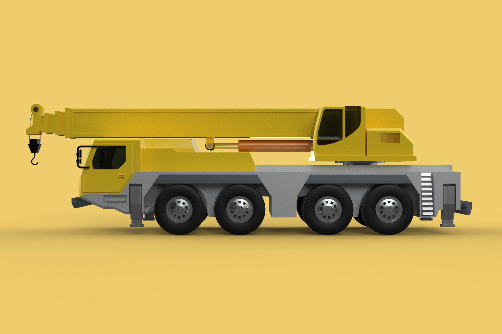 LIEBHERR LTM1070 LTM Telescopic Mobile Crane Crawler Truck - 3D Model ...