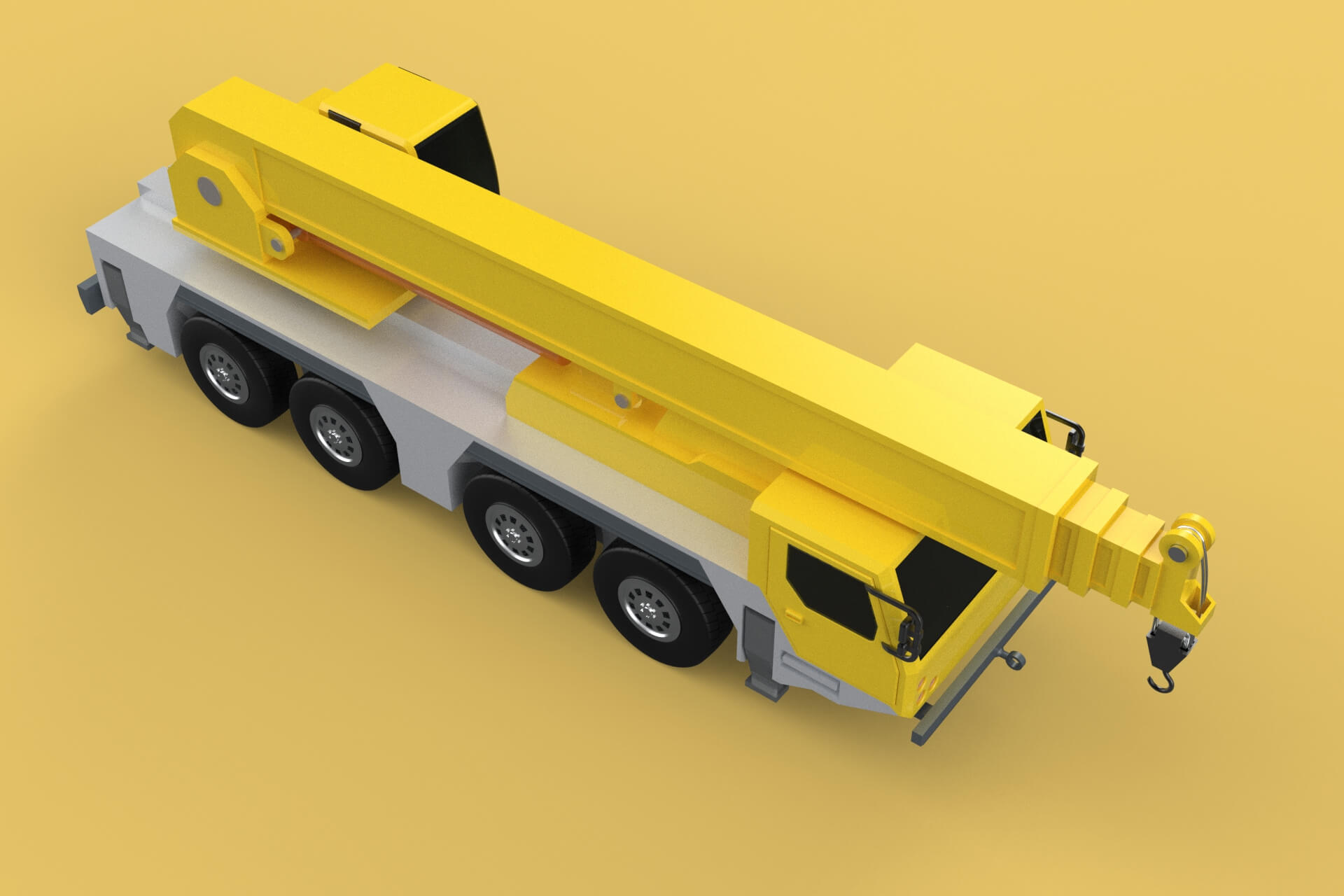 LIEBHERR LTM1070 LTM Telescopic Mobile Crane Crawler Truck - 3D Model ...