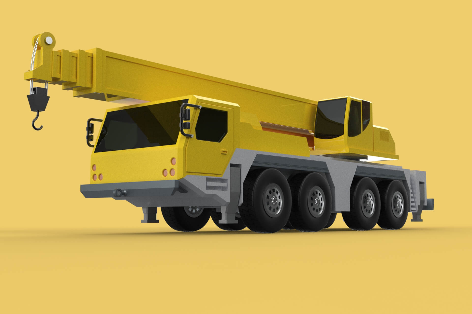 LIEBHERR LTM1070 LTM Telescopic Mobile Crane Crawler Truck - 3D Model ...