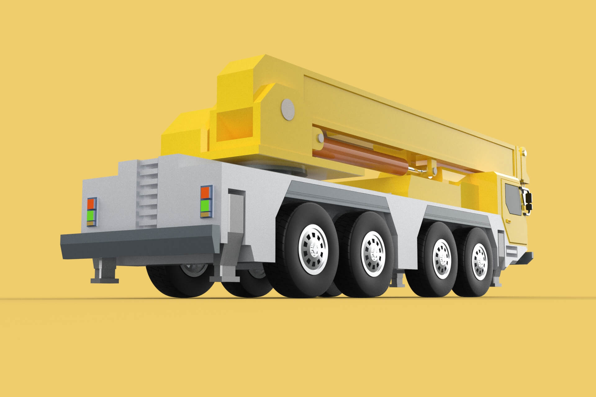 LIEBHERR LTM1070 LTM Telescopic Mobile Crane Crawler Truck - 3D Model ...