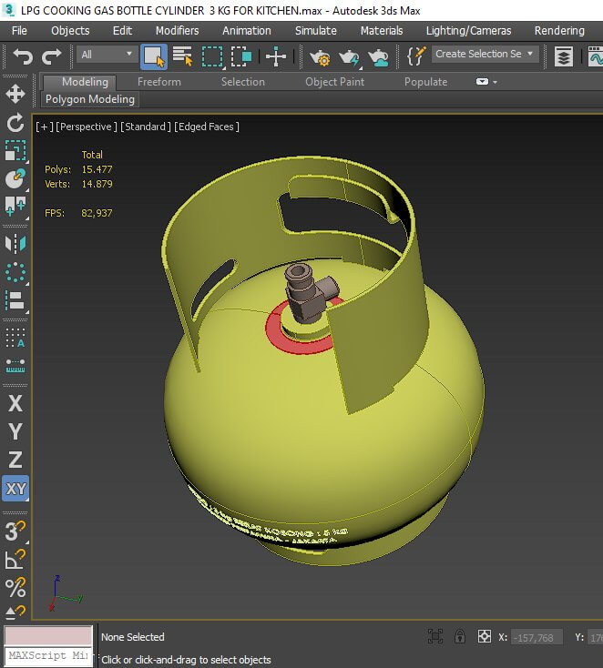 LPG Cooking Gas Cylinder - 3D Model by surf3d
