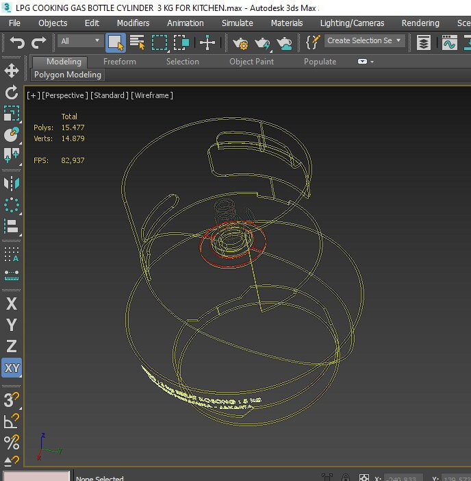 LPG Cooking Gas Cylinder - 3D Model by surf3d