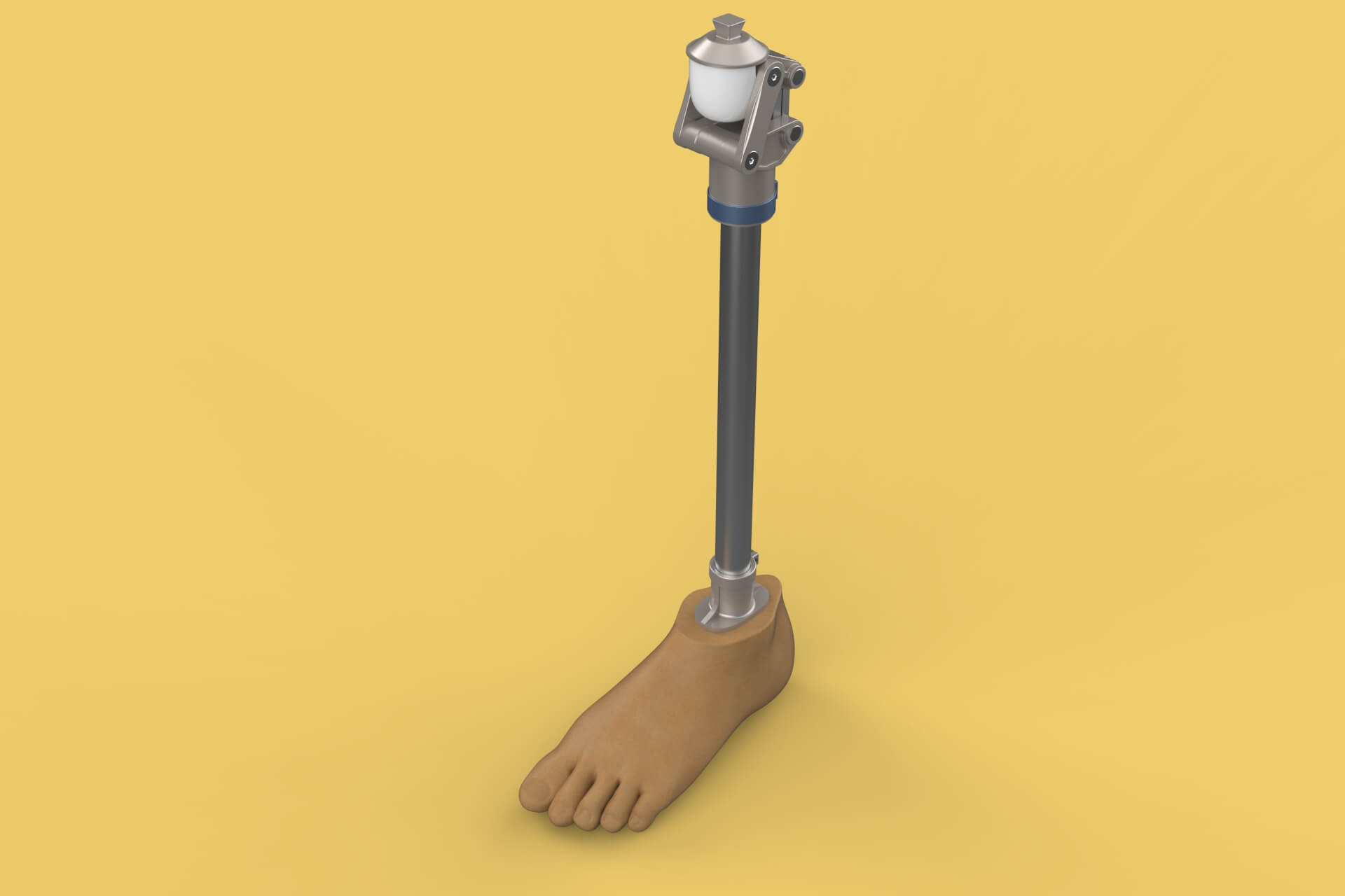 Medical Artificial Prosthetic Leg Mechanical Four Bar Joint - 3D Model ...