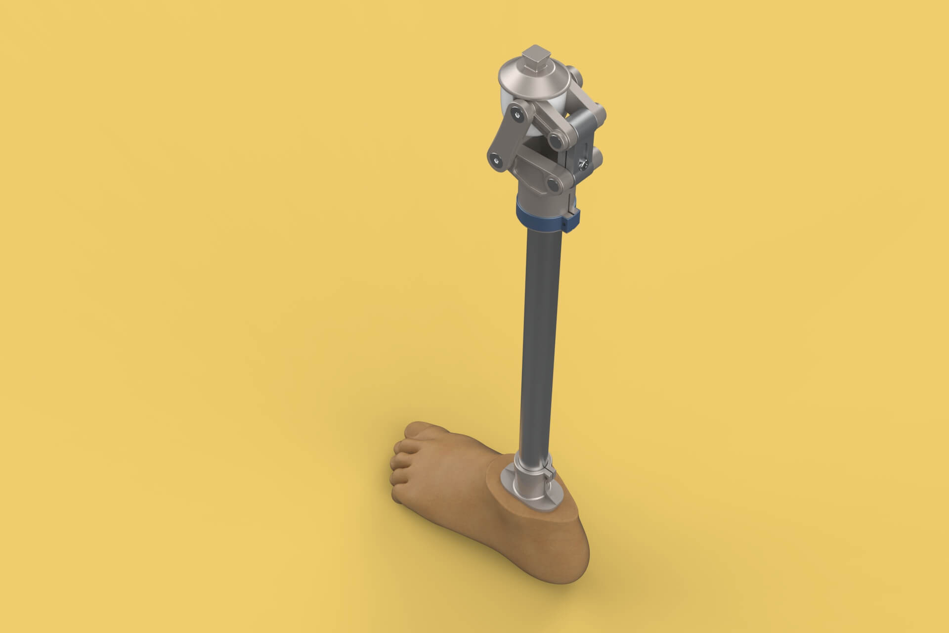 Medical Artificial Prosthetic Leg Mechanical Four Bar Joint - 3D Model ...