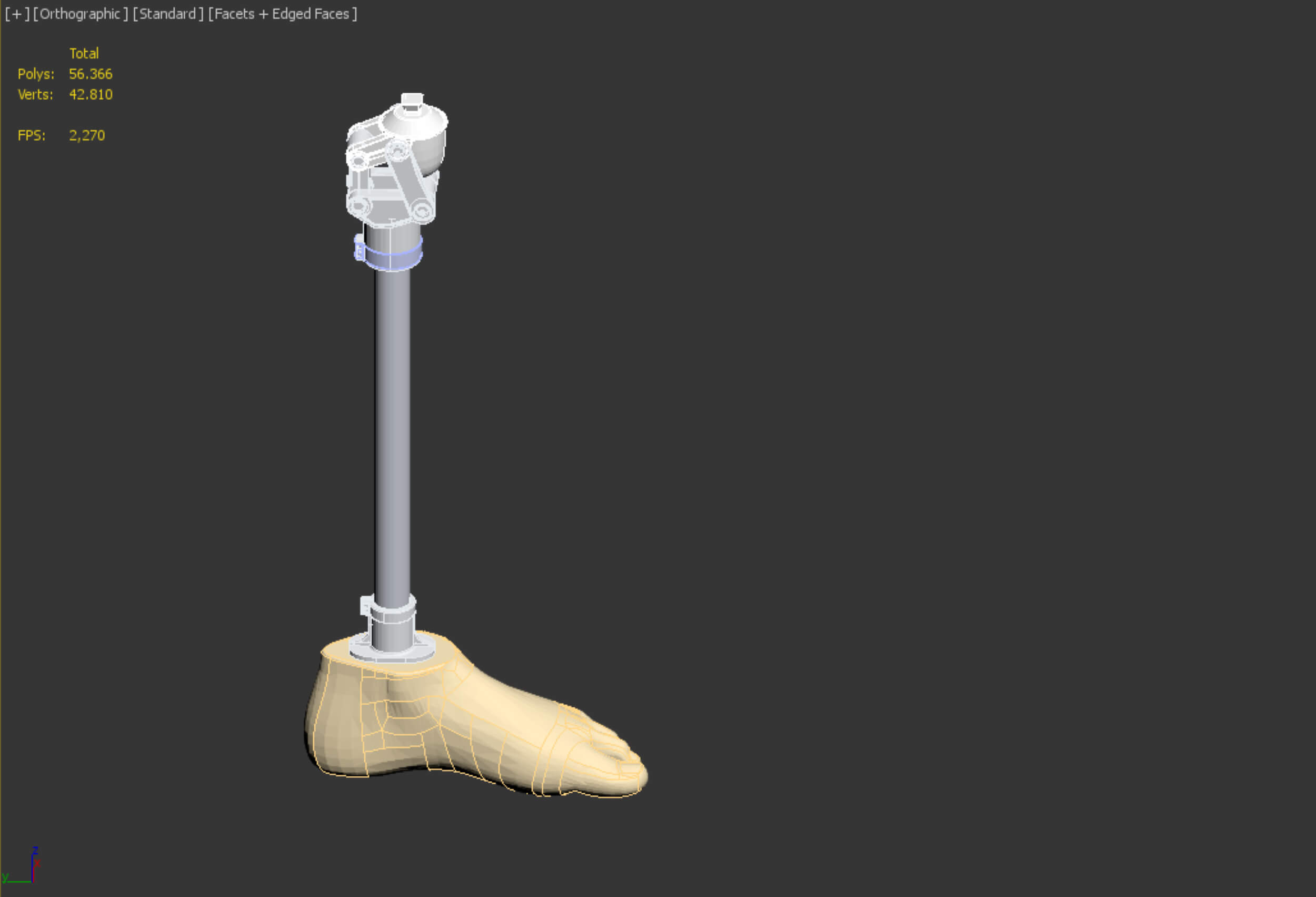 Medical Artificial Prosthetic Leg Mechanical Four Bar Joint - 3D Model ...