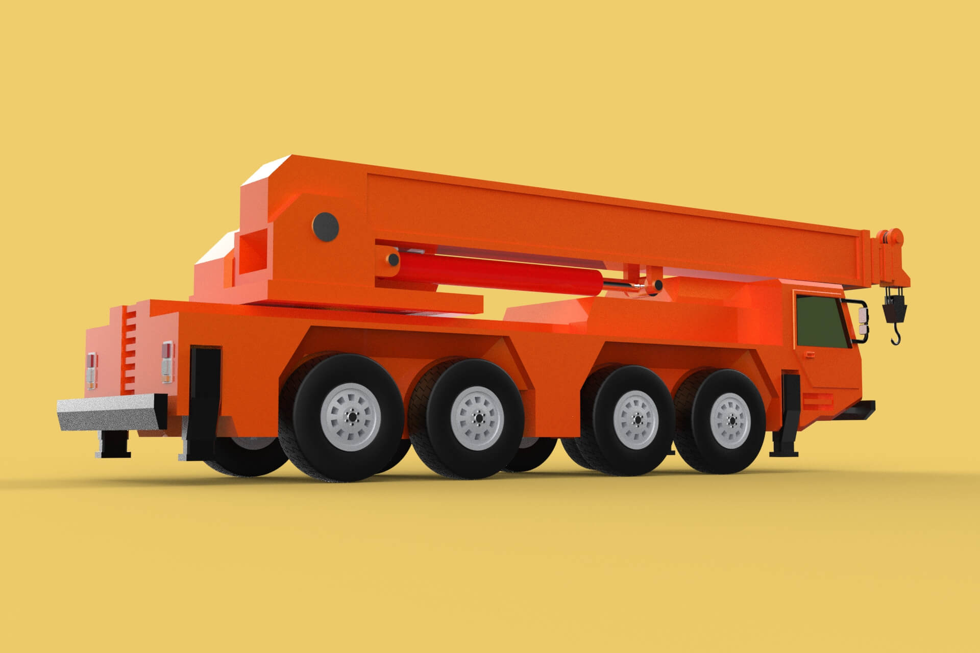 Miniature Scale 1-130 All-Terrain Telescopic Mobile Crane 3d by surf3d