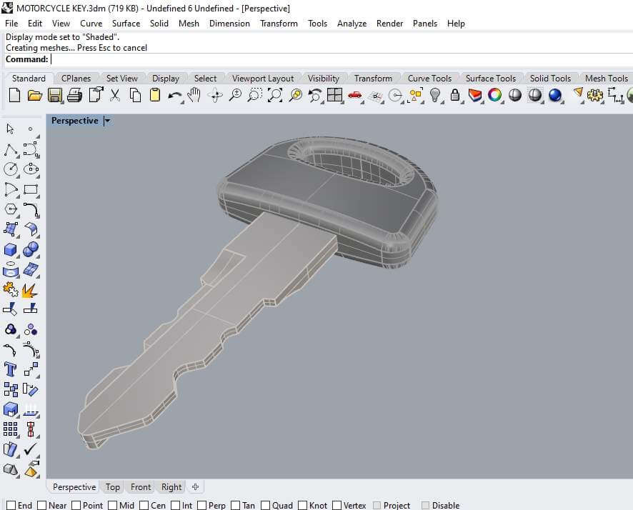 Motorcycle Key - 3D Model by surf3d