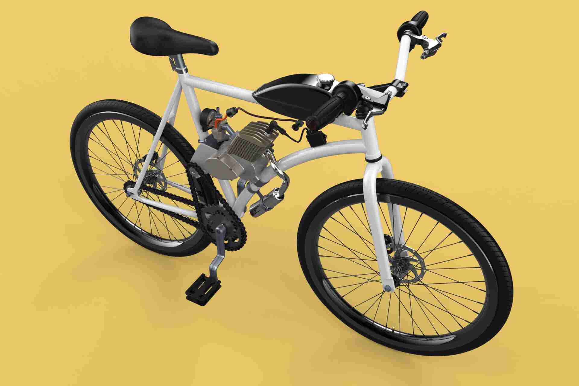Petrol Engine BICYCLE - 3D Model by surf3d