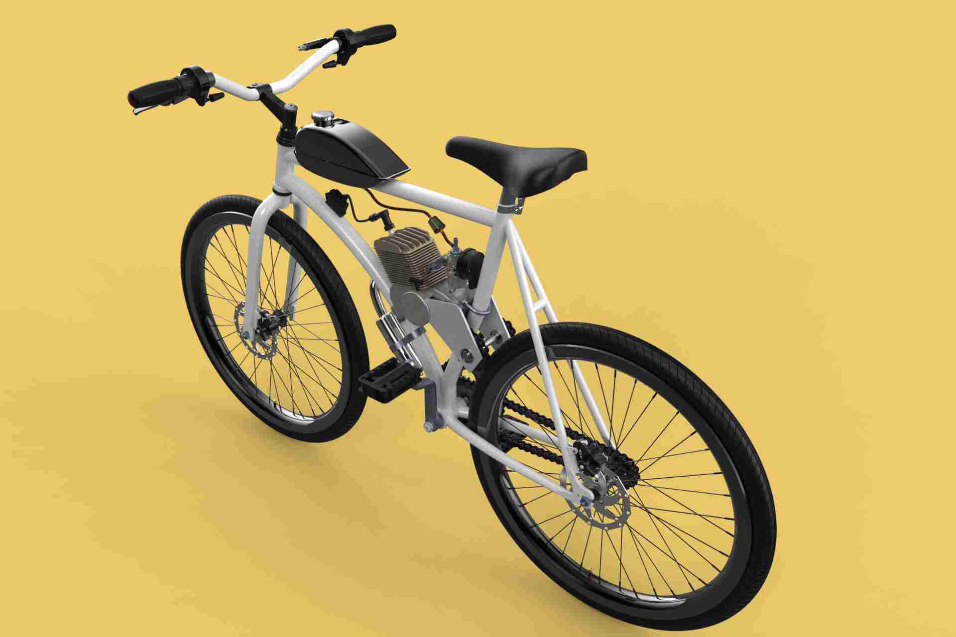 Petrol Engine BICYCLE - 3D Model by surf3d