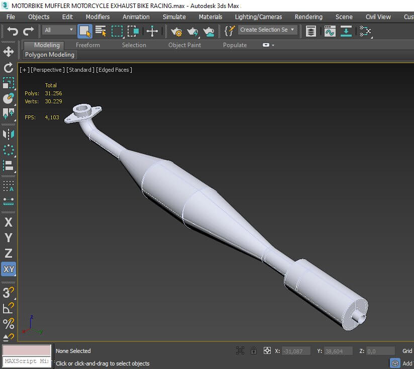 Motorcycle Exhaust Muffler - 3D Model by surf3d