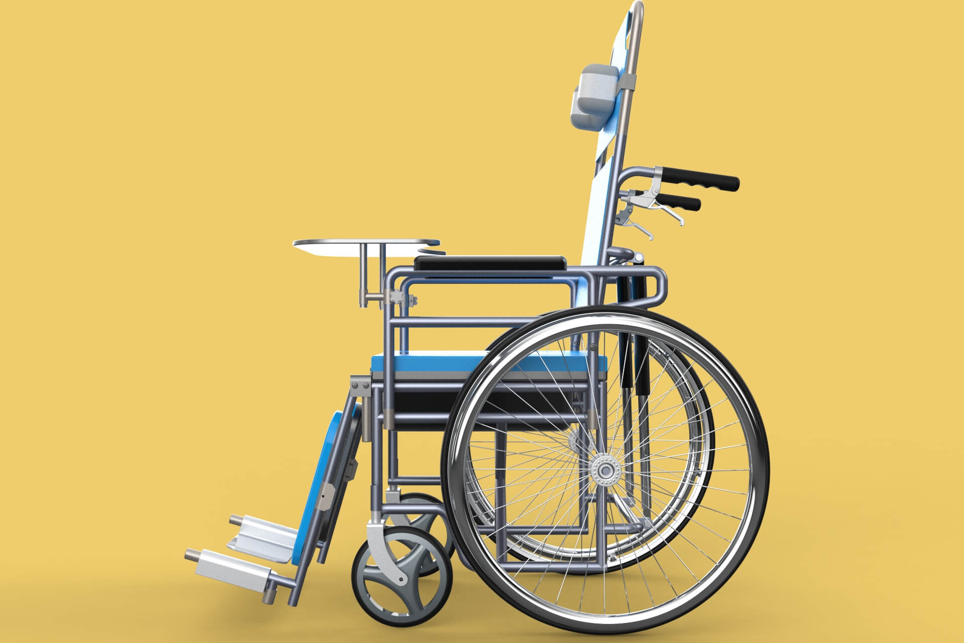 Multifunction Wheelchair Commode Closet Toilet Recline Fold - 3D Model ...