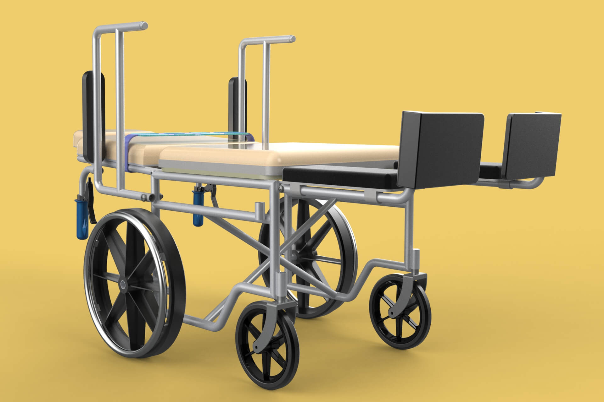 Multipurpose Wheelchair Commode Closet Toilet Recline Fold - 3D Model ...