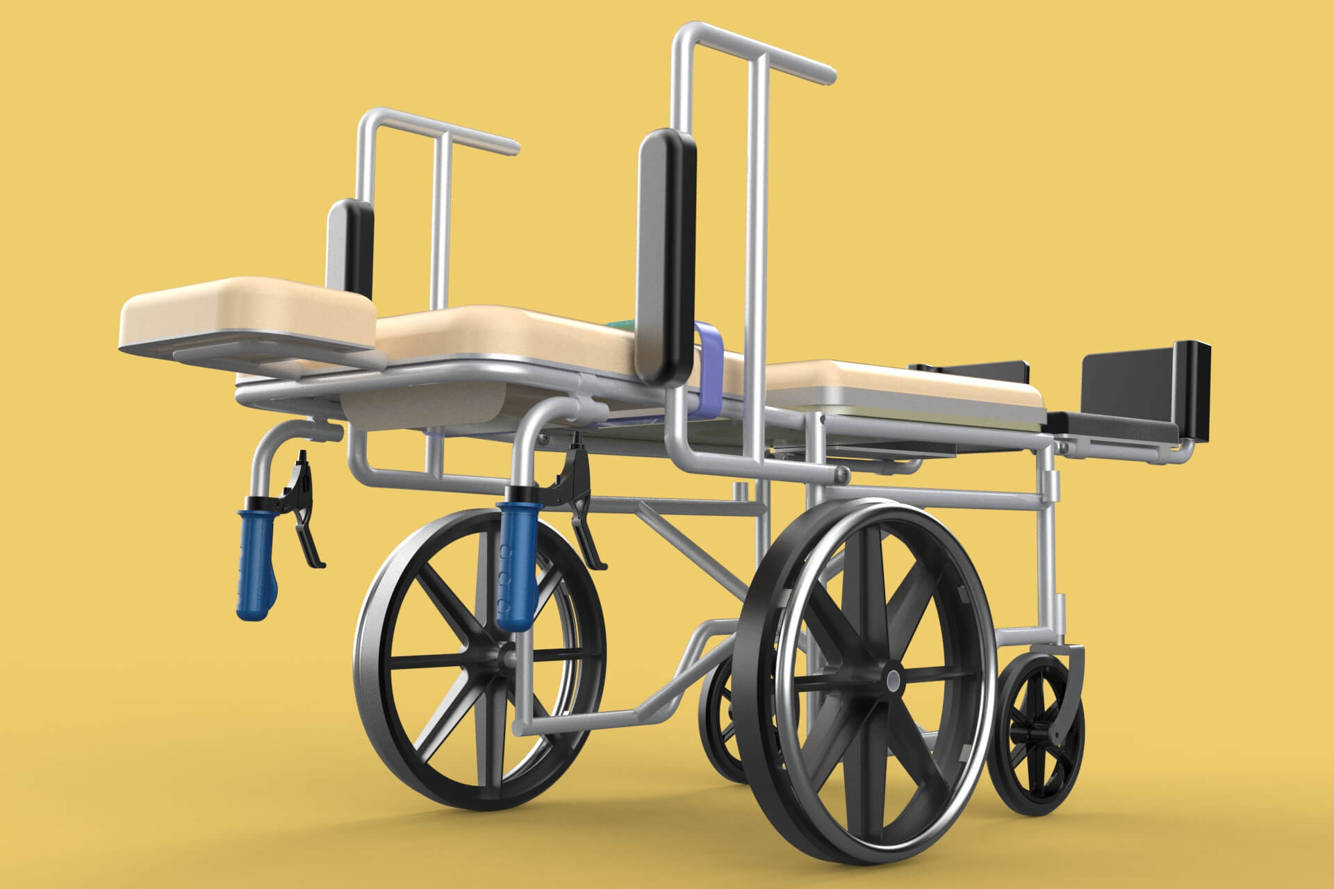 Multipurpose Wheelchair Commode Closet Toilet Recline Fold - 3D Model ...