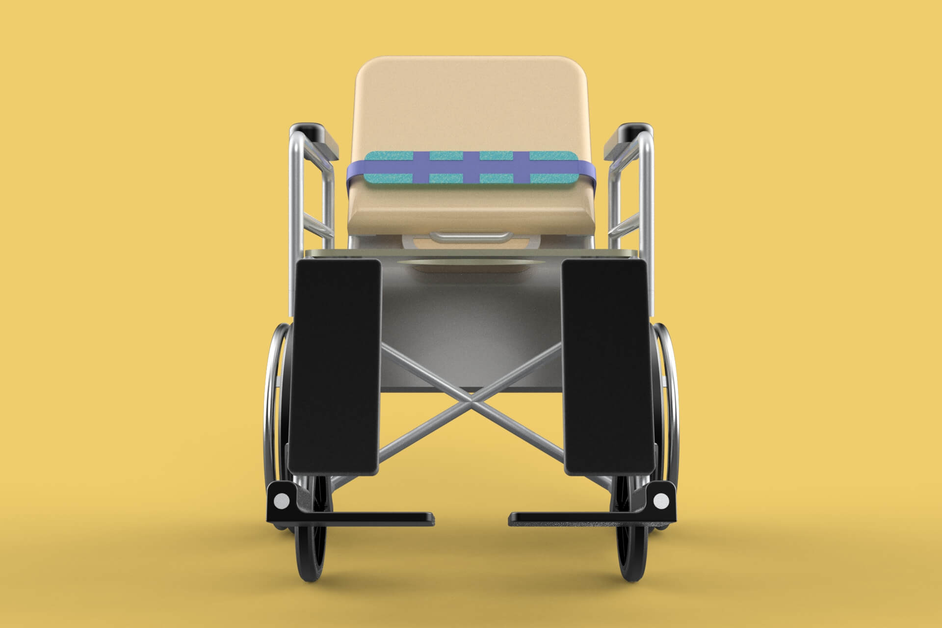 Multipurpose Wheelchair Commode Closet Toilet Recline Fold - 3D Model ...