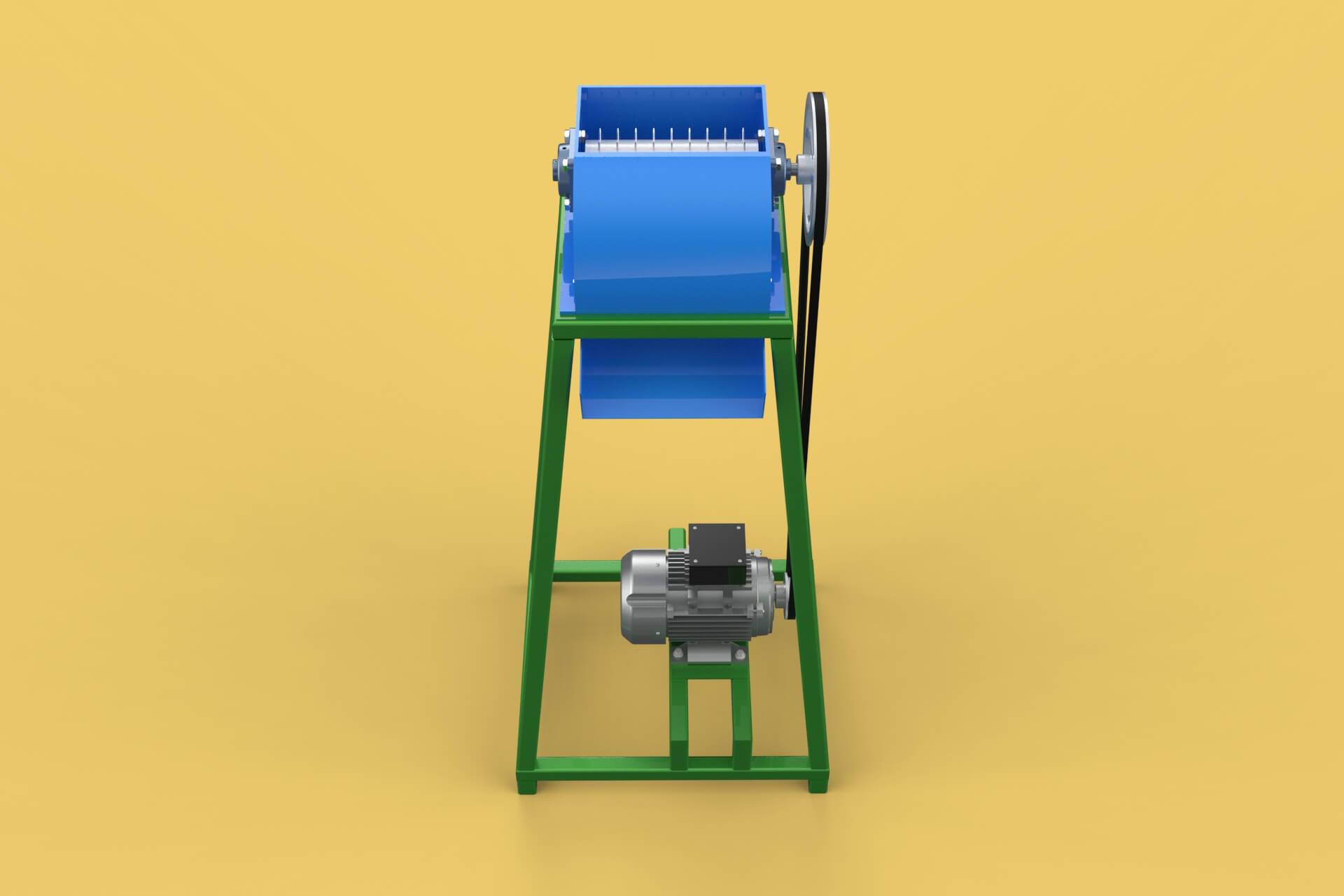 Organic Waste Shredder Crusher Vegetable Cocopeat Machine - 3D Model by ...