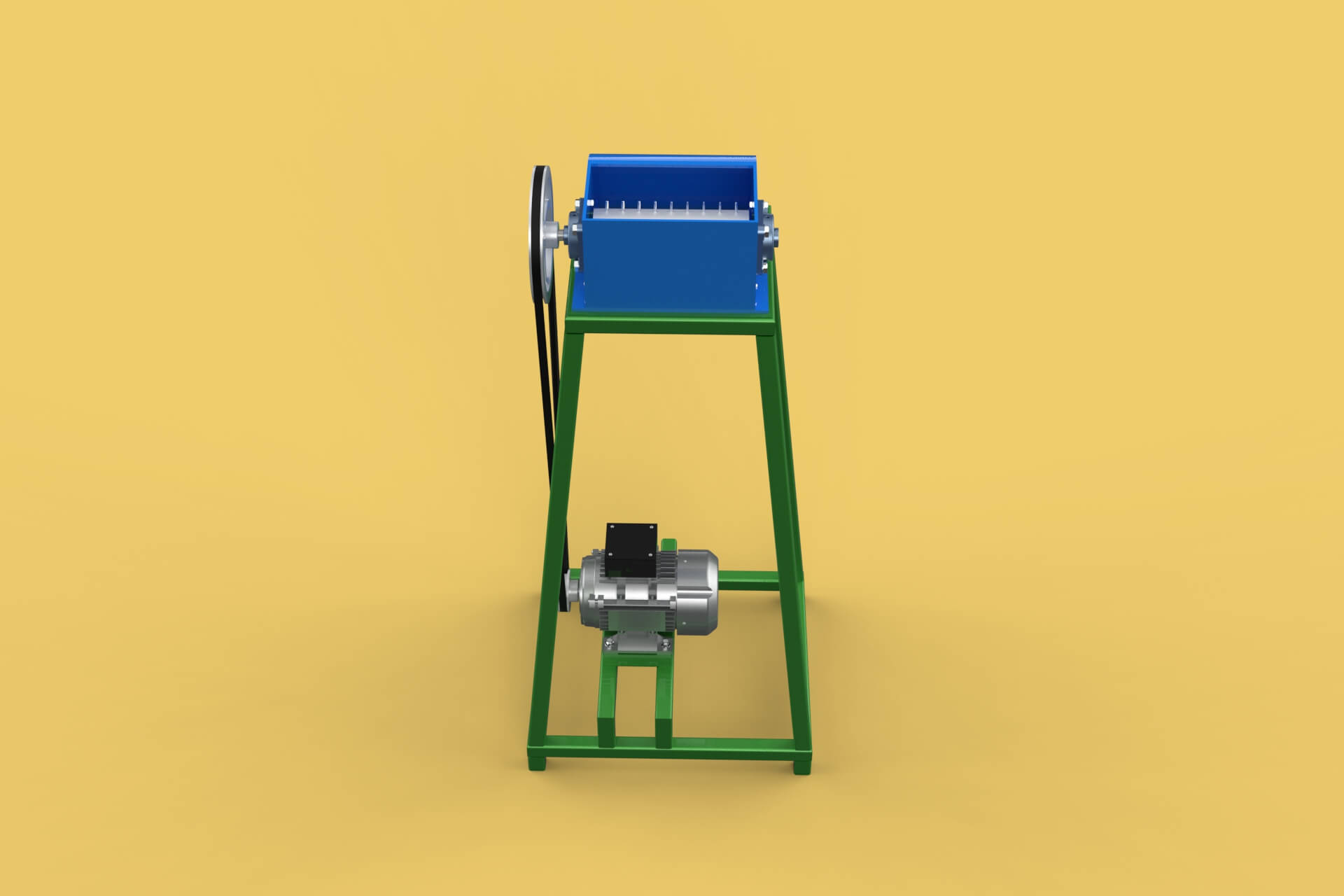 Organic Waste Shredder Crusher Vegetable Cocopeat Machine - 3D Model by ...