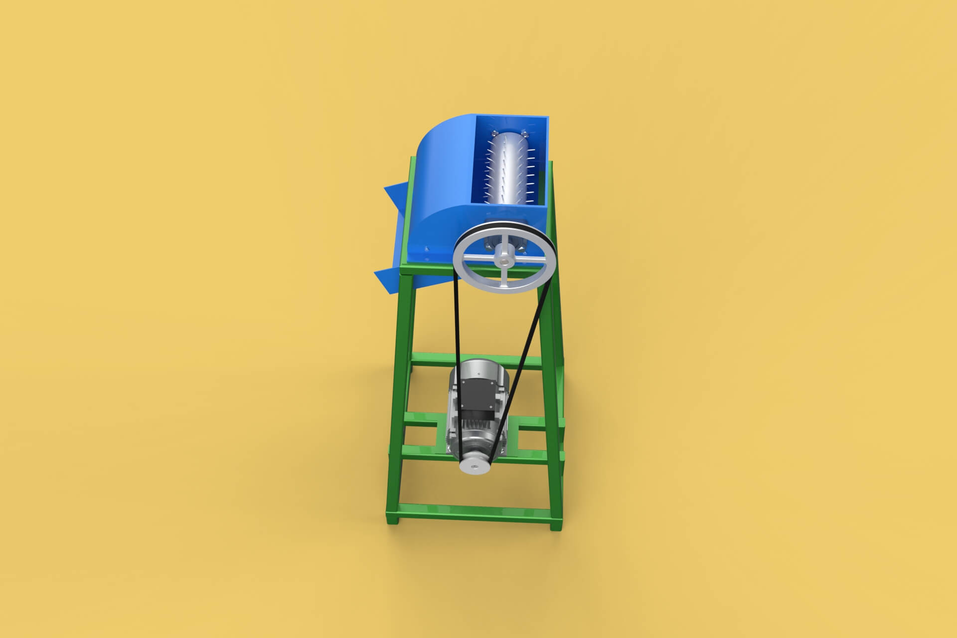 Organic Waste Shredder Crusher Vegetable Cocopeat Machine - 3D Model by surf3d