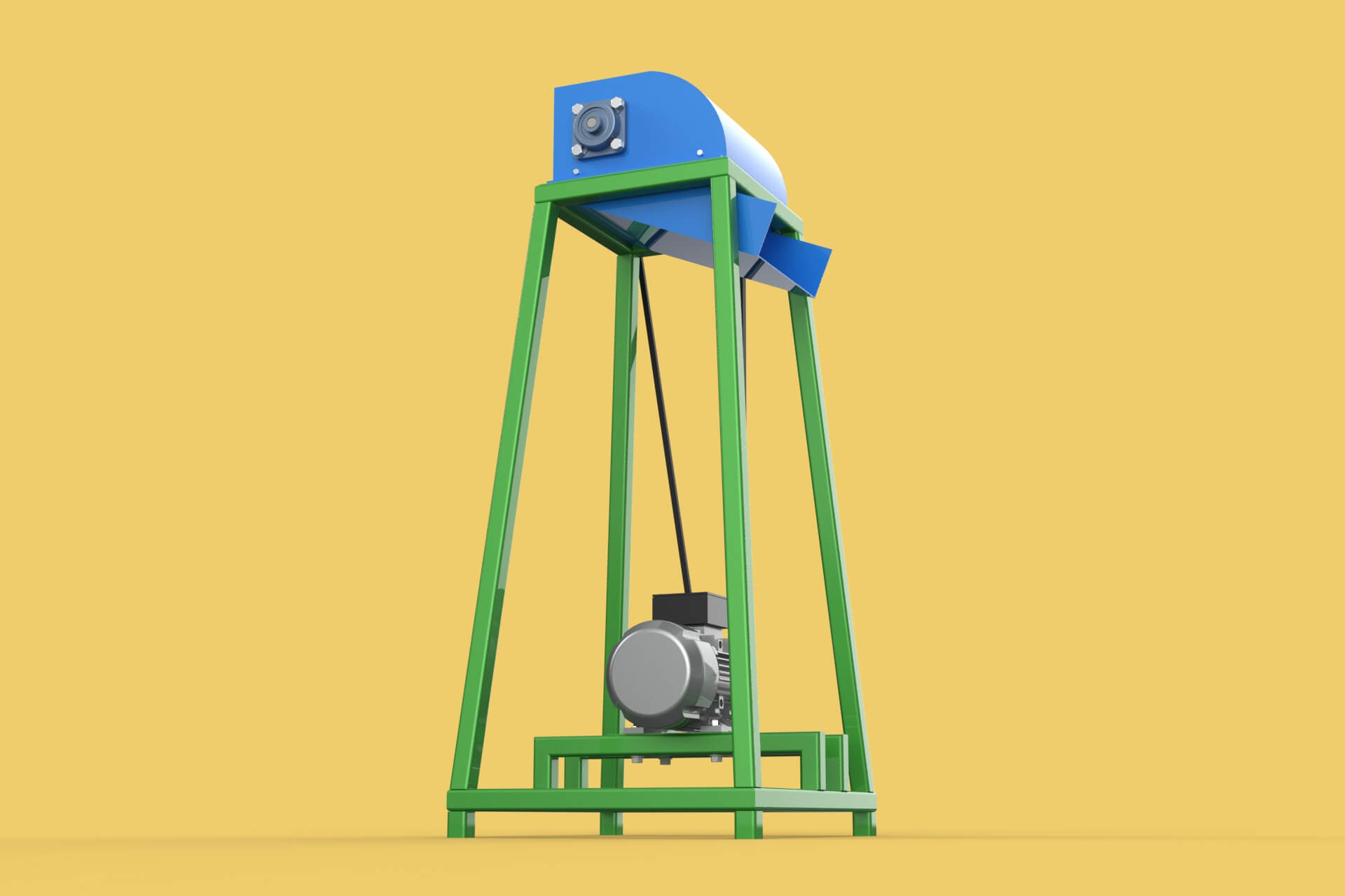 Organic Waste Shredder Crusher Vegetable Cocopeat Machine - 3D Model by ...