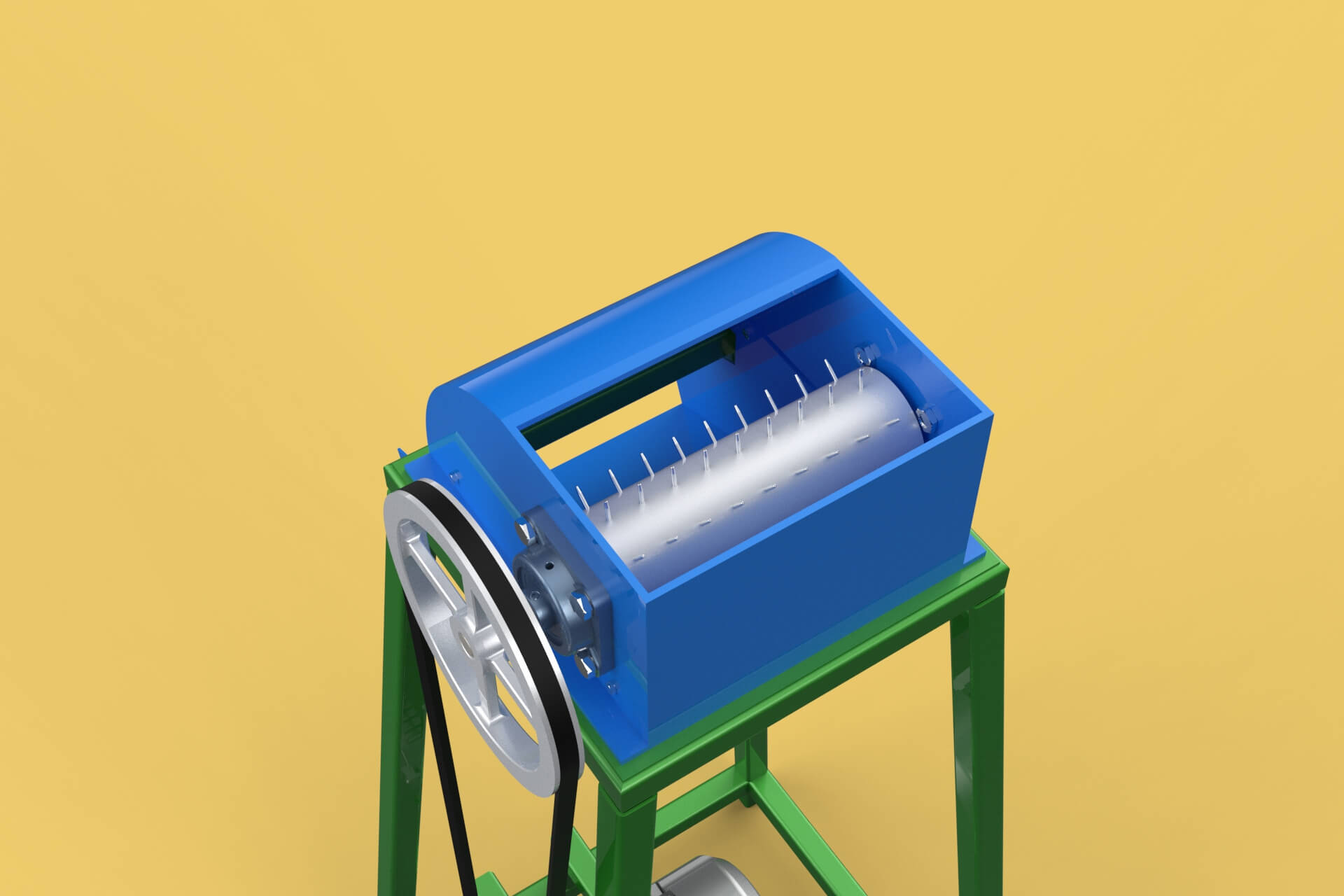 Organic Waste Shredder Crusher Vegetable Cocopeat Machine - 3D Model by ...