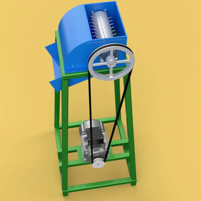 Organic Waste Shredder Crusher Vegetable Cocopeat Machine - 3D Model by ...